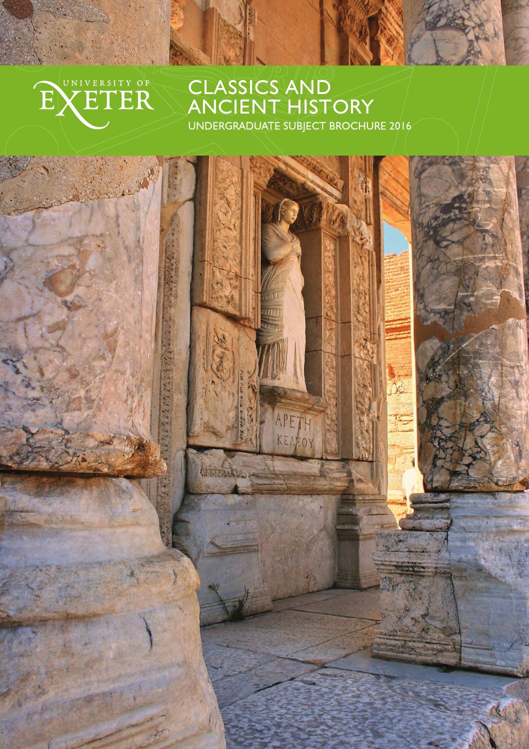 University of Exeter Classics and Ancient History Subject Brochure 2016 ...