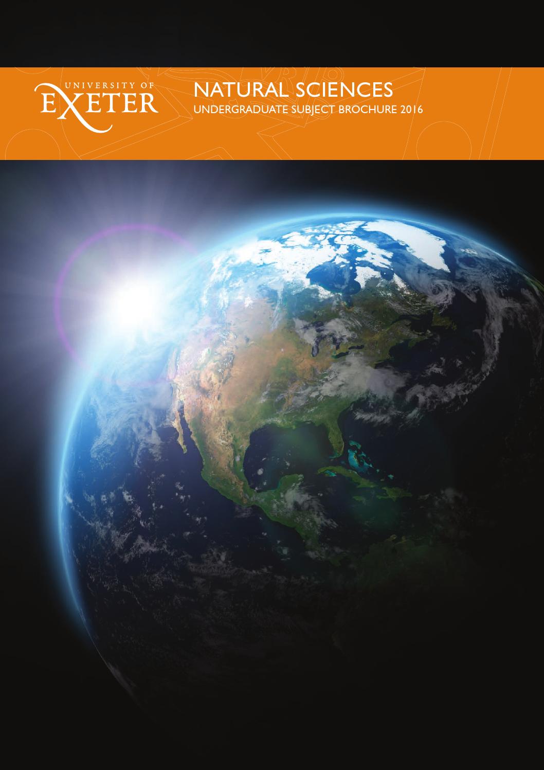 University of Exeter Natural Sciences Subject Brochure 2016 by ...