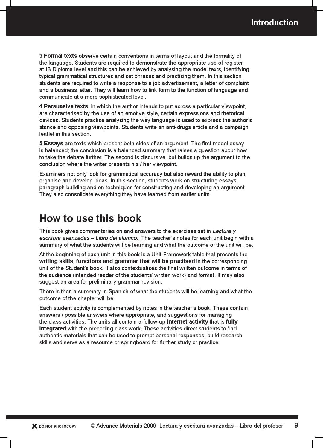 Preview Lectura Y Escritura Avanzadas Libro Del Profesor By Cambridge 