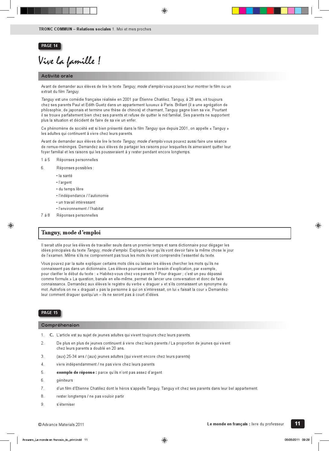 Preview Le monde en francais Livre Du Professeur by Cambridge ...