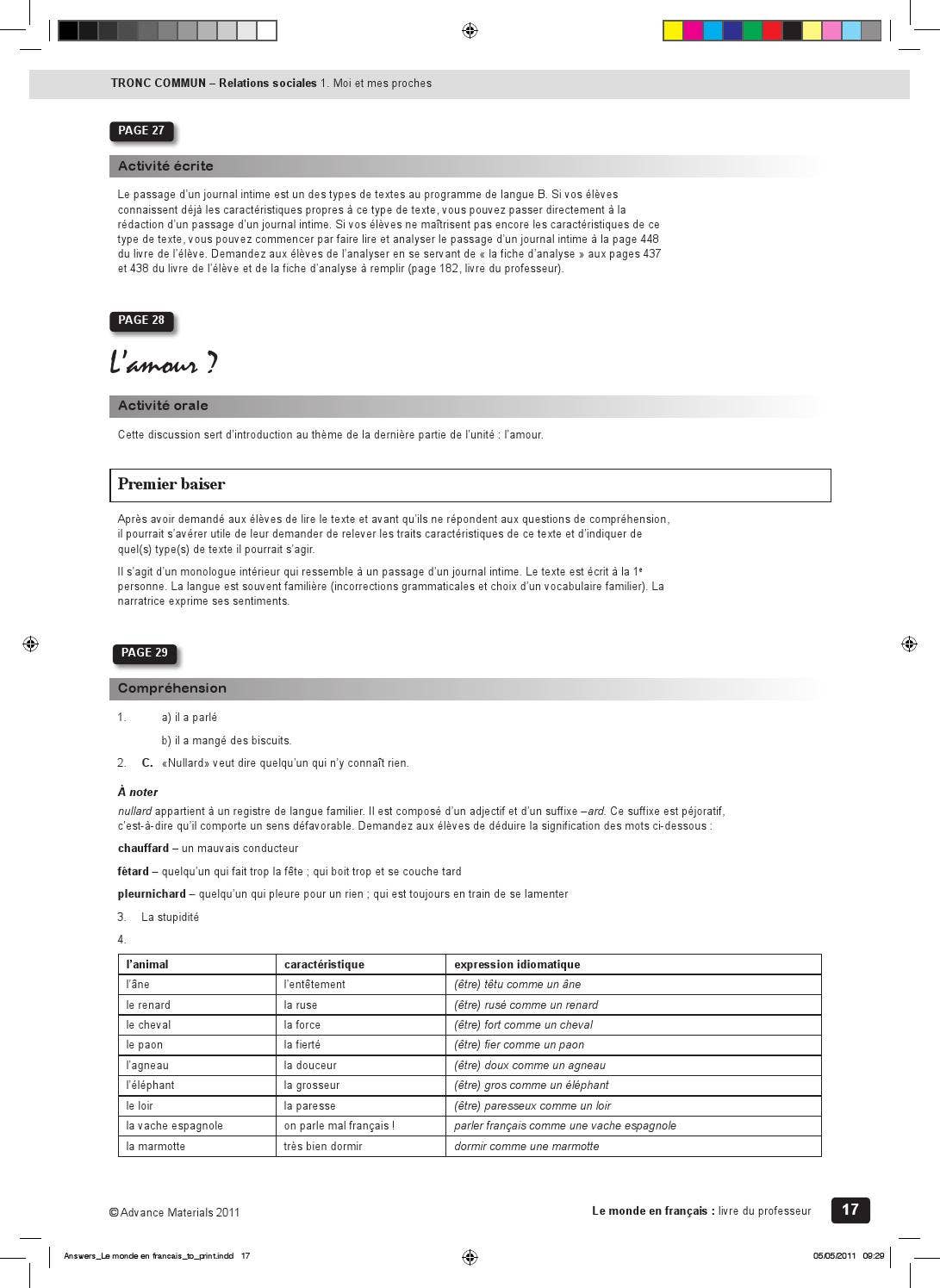 Preview Le monde en francais Livre Du Professeur by Cambridge ...