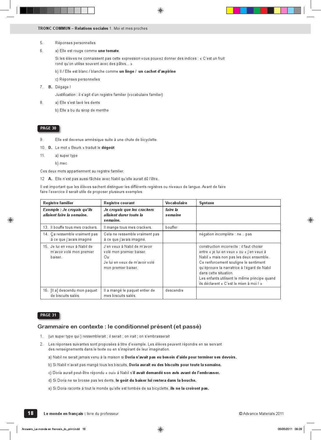 Preview Le monde en francais Livre Du Professeur by Cambridge ...