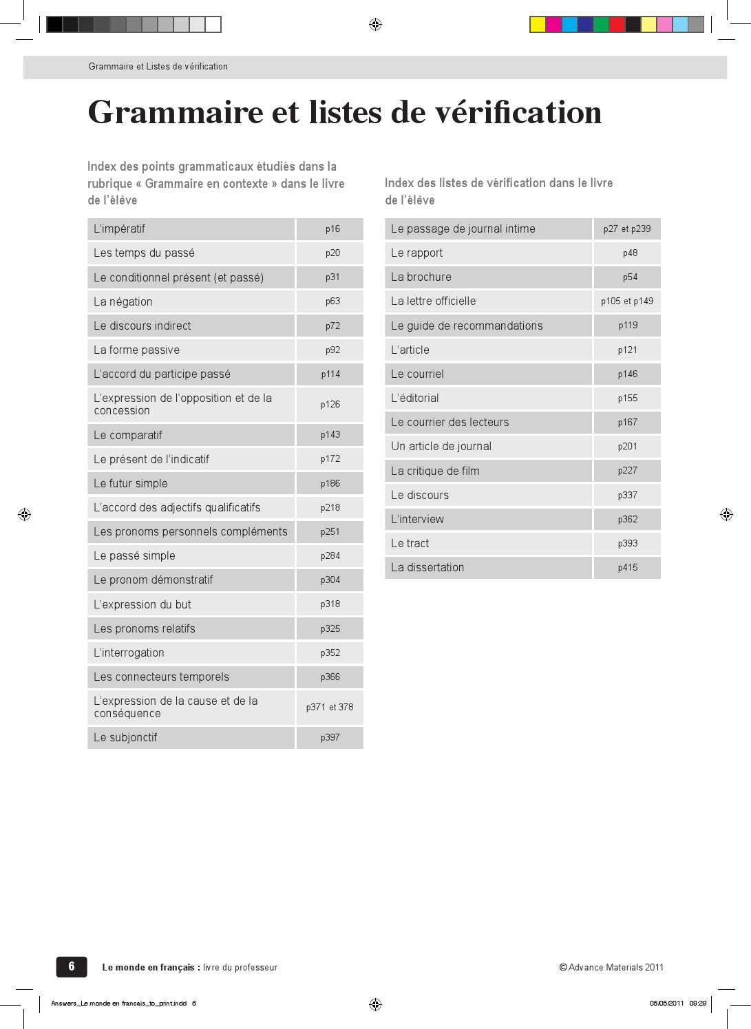 Preview Le monde en francais Livre Du Professeur by Cambridge ...