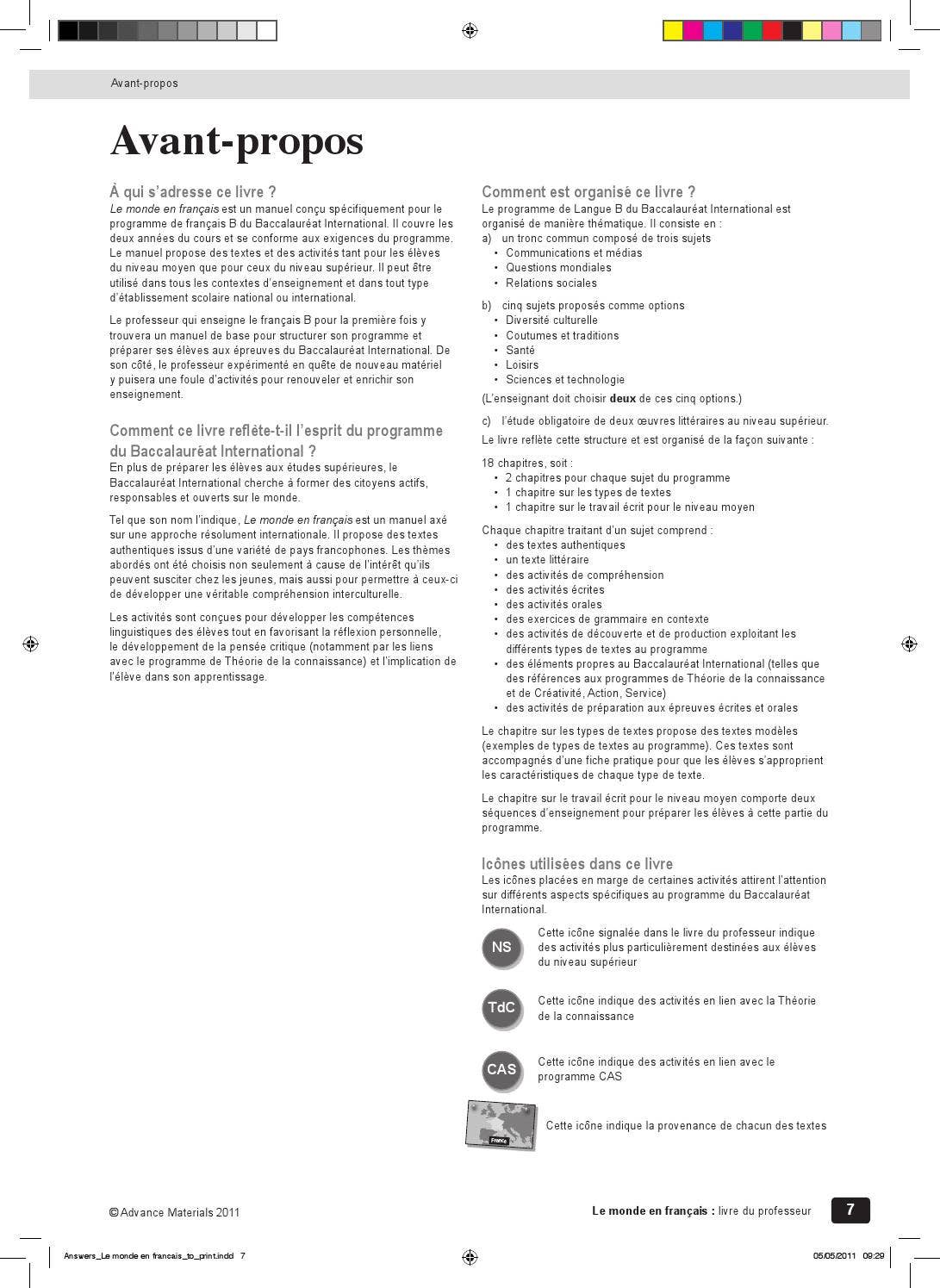 Preview Le monde en francais Livre Du Professeur by Cambridge ...