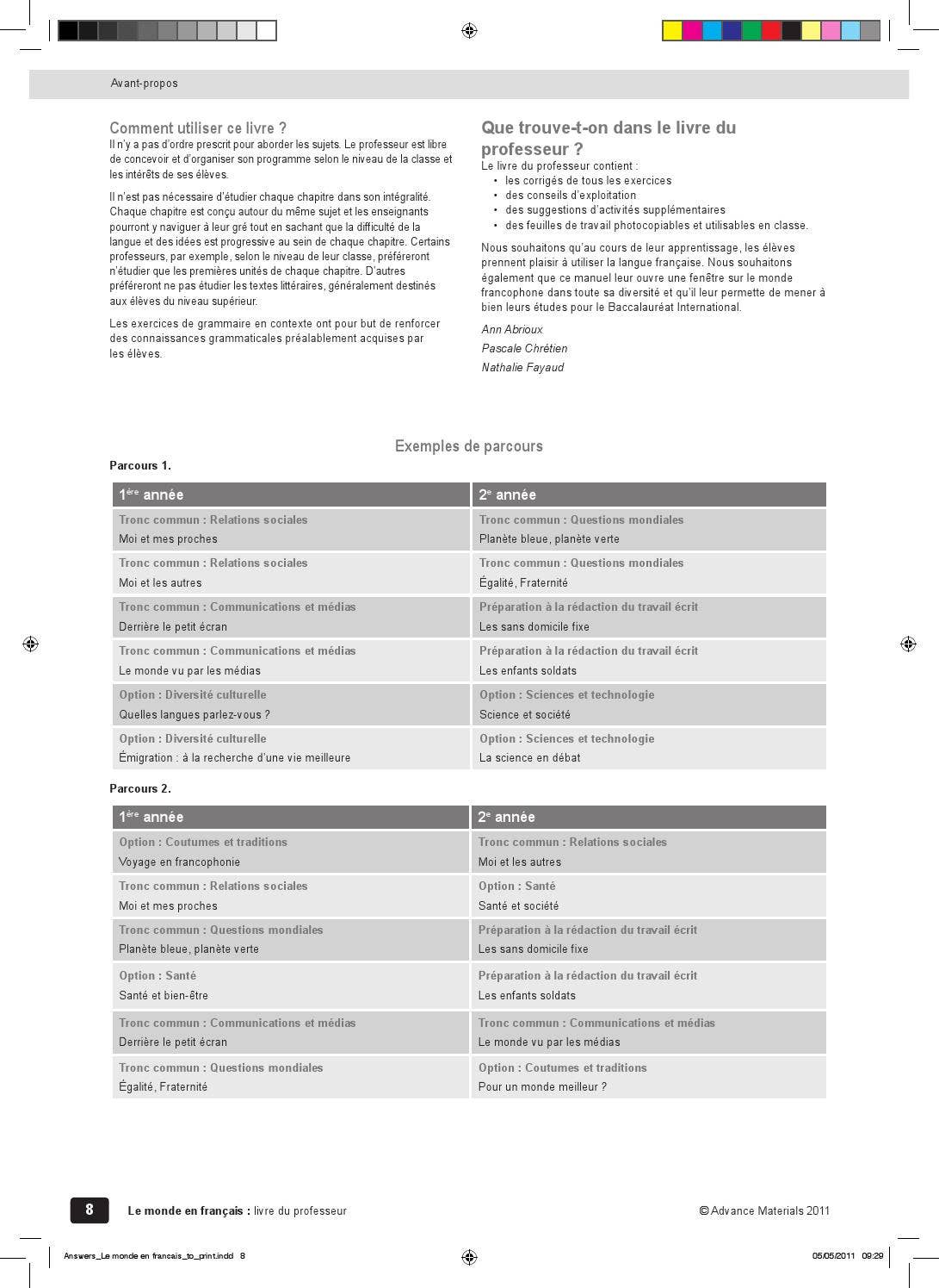 Preview Le monde en francais Livre Du Professeur by Cambridge ...