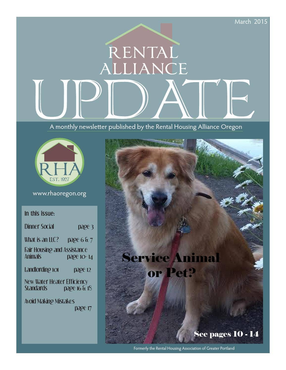 MARCH 2015 RHA OREGON UPDATE NEWSLETTER by Cari Pierce - Issuu