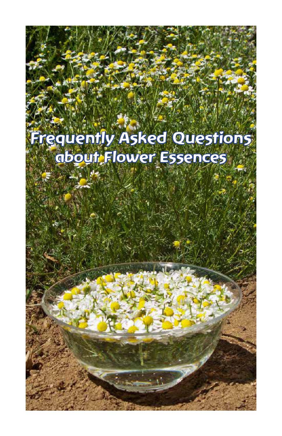 Frequently Asked Questions about Flower Essences by Flower Essence ...