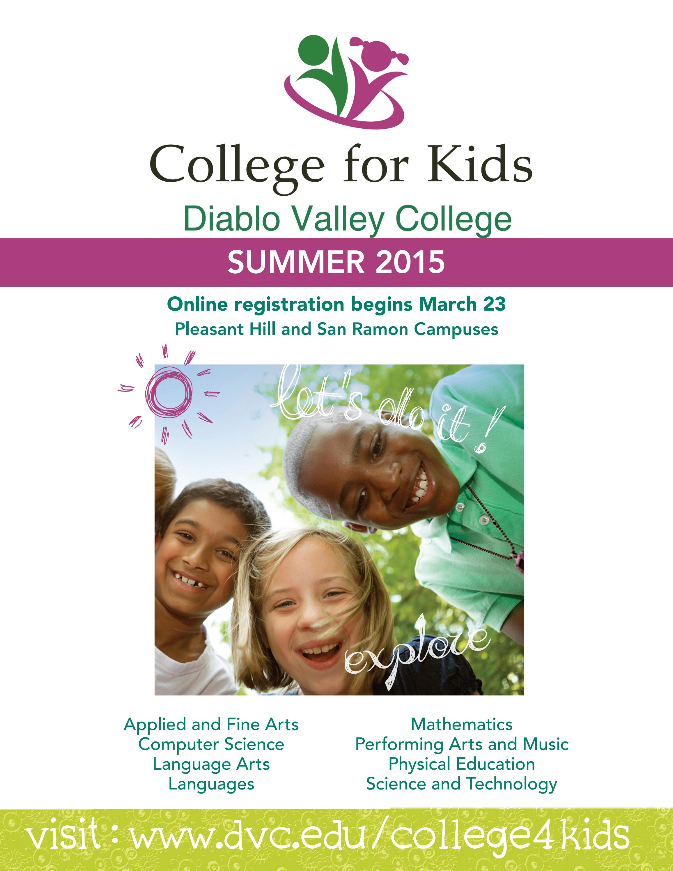 College for kids 2015 class schedule by Diablo Valley College - Issuu