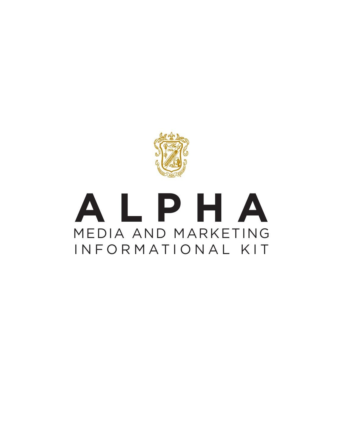 Alpha Media and Marketing Informational Kit by Alpha Phi Alpha ...