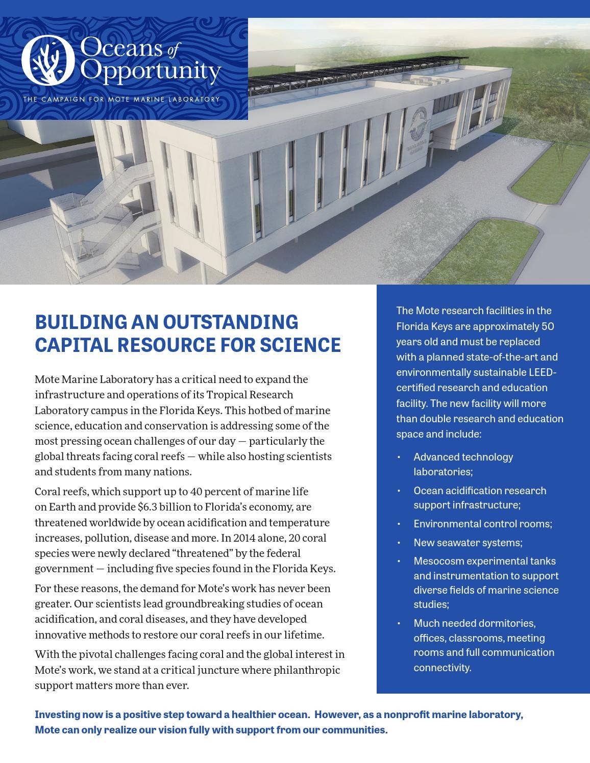 Oceans Campaign Piece — Tropical Research Laboratory by Mote Marine ...