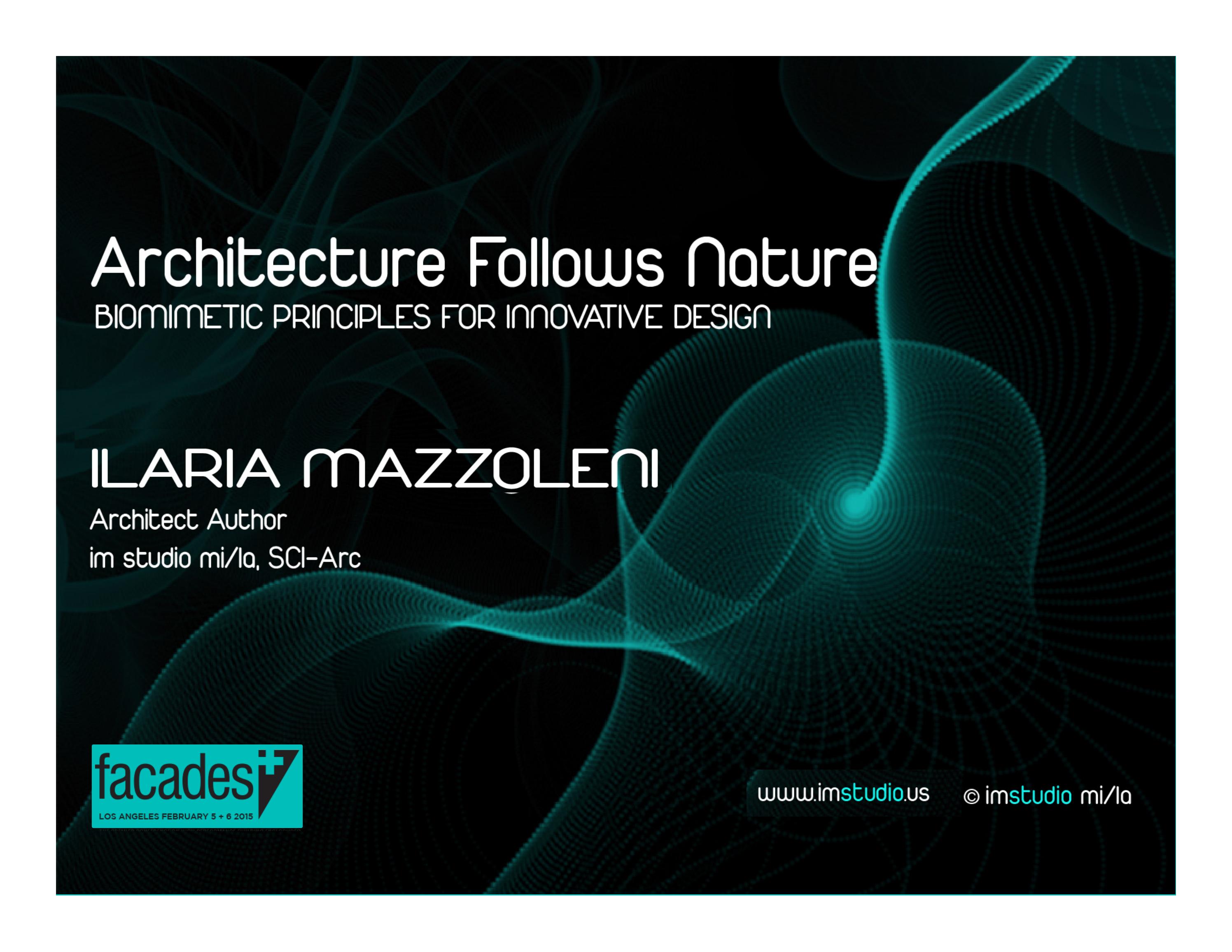 Architecture Follows Nature—Biomimetic Principles for Innovative Design ...