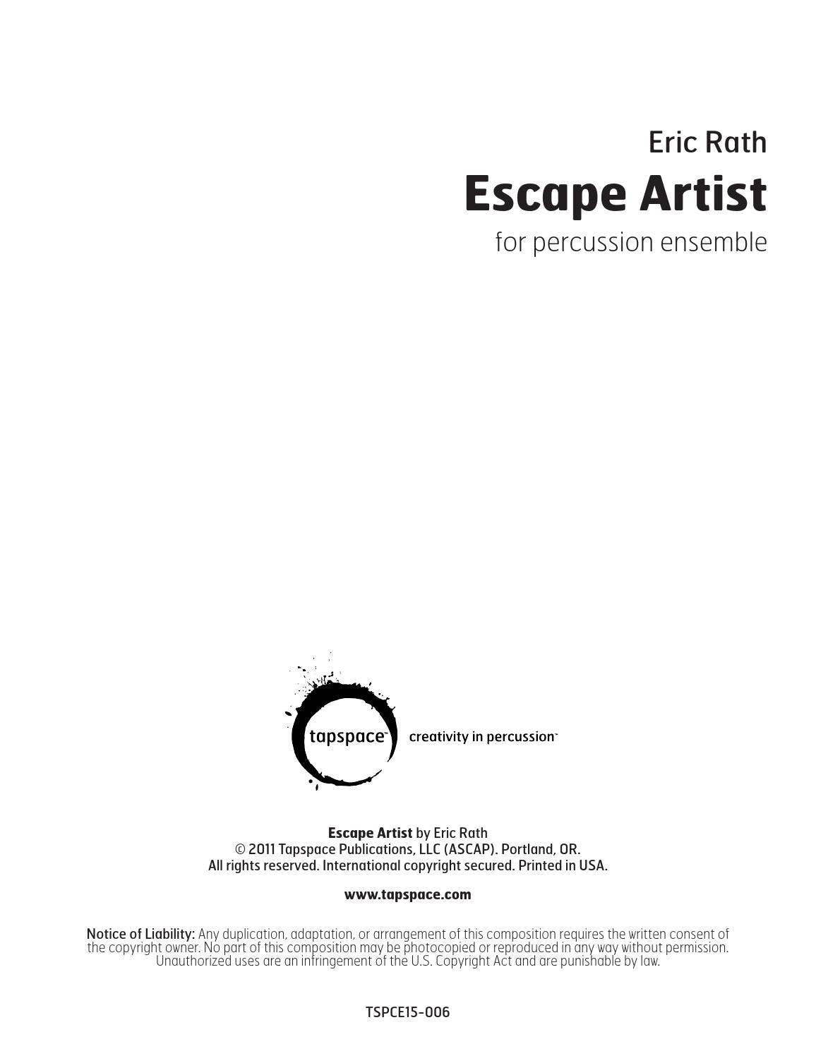Escape Artist sample by Tapspace - Issuu