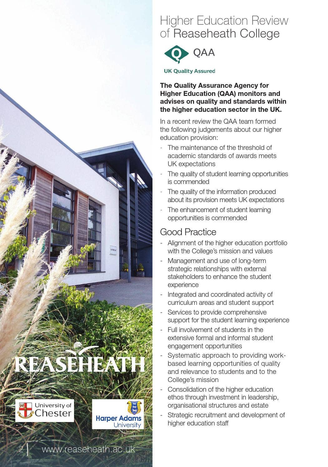 Reaseheath Undergraduate Prospectus 2016 by Reaseheath College - Issuu