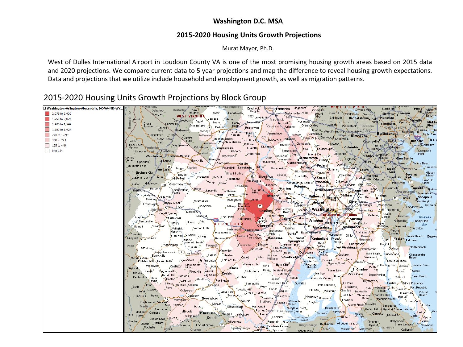 Washington DC MSA housing growth, Murat Mayor by Murat Mayor - Issuu