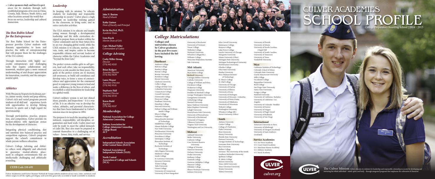 School Profile 2014-2015 by Culver Academies - Issuu