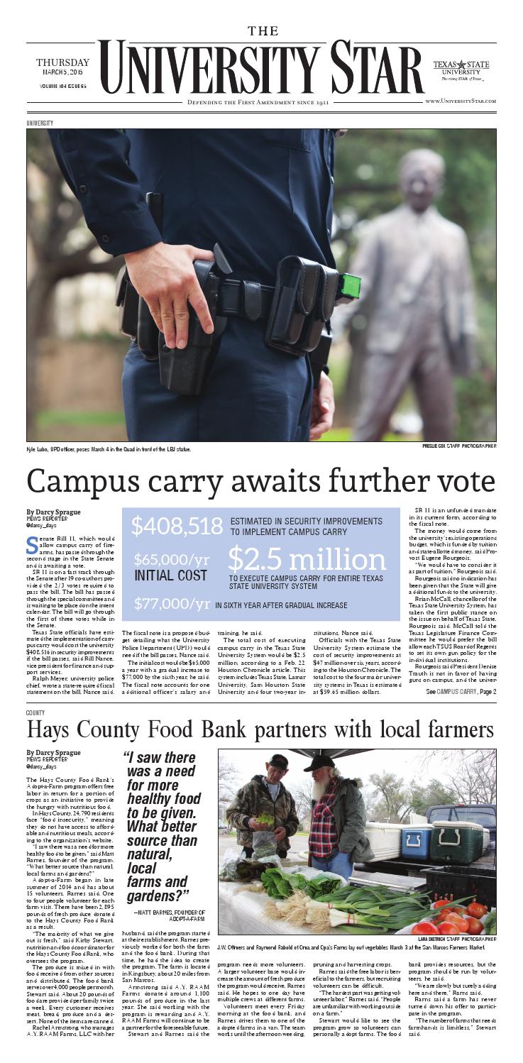 March 5 2015 By The University Star Issuu
