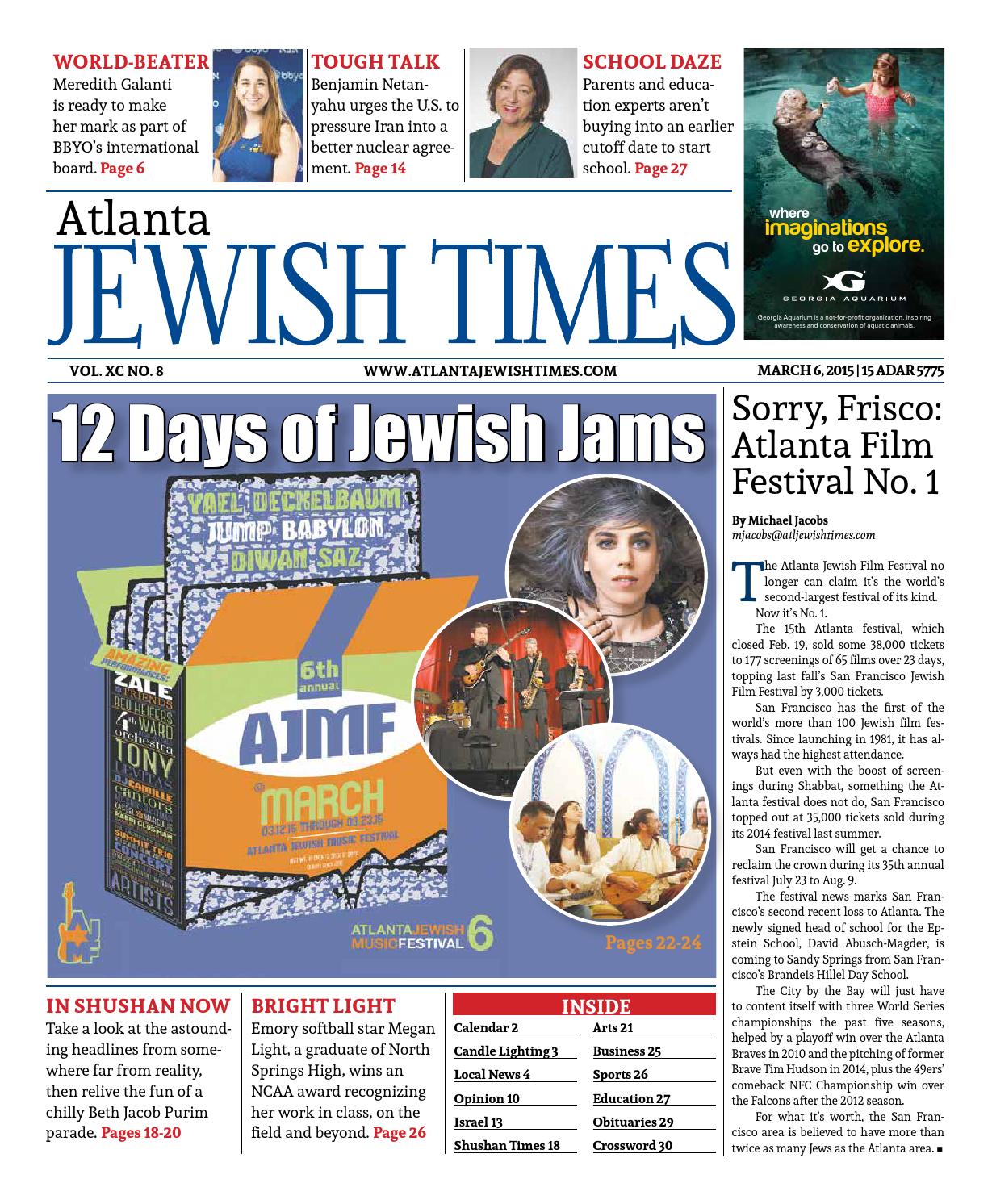 Atlanta Jewish Times, March 6, 2015, No. 8 by Atlanta Jewish Times - Issuu