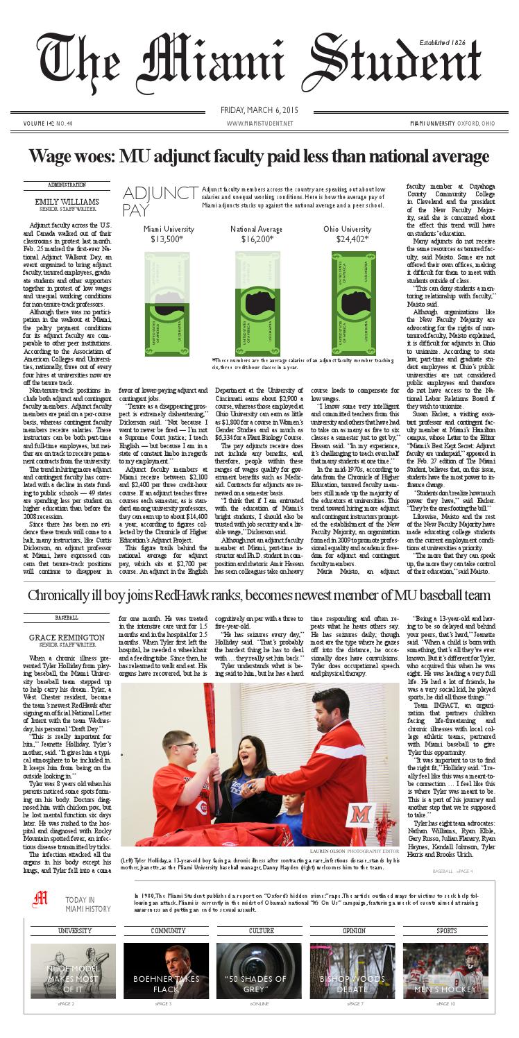 March 6, 2015 | The Miami Student by The Miami Student - Issuu