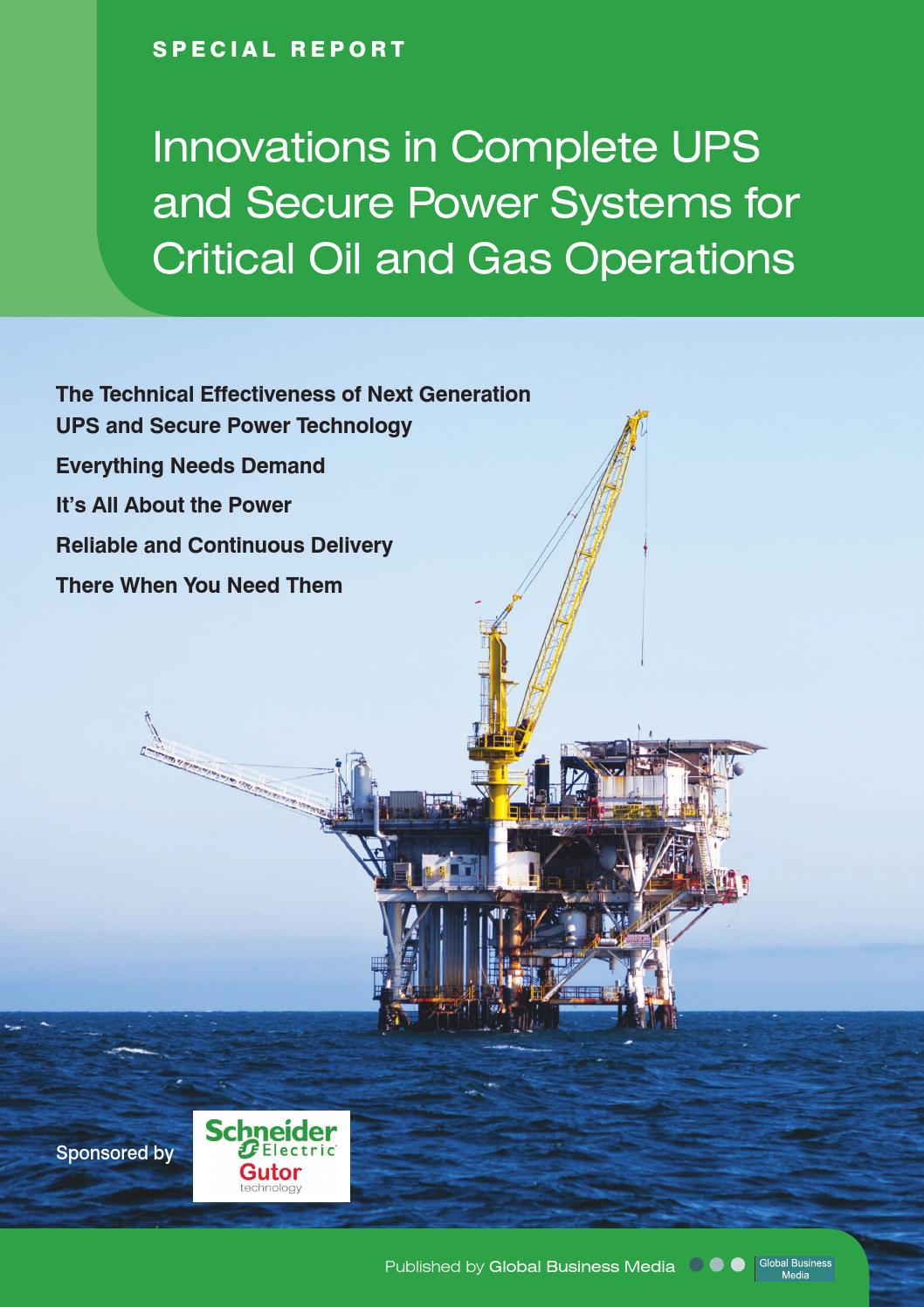 Offshore Technology Reports – Innovations in Complete UPS and Secure Power Systems by Global ...