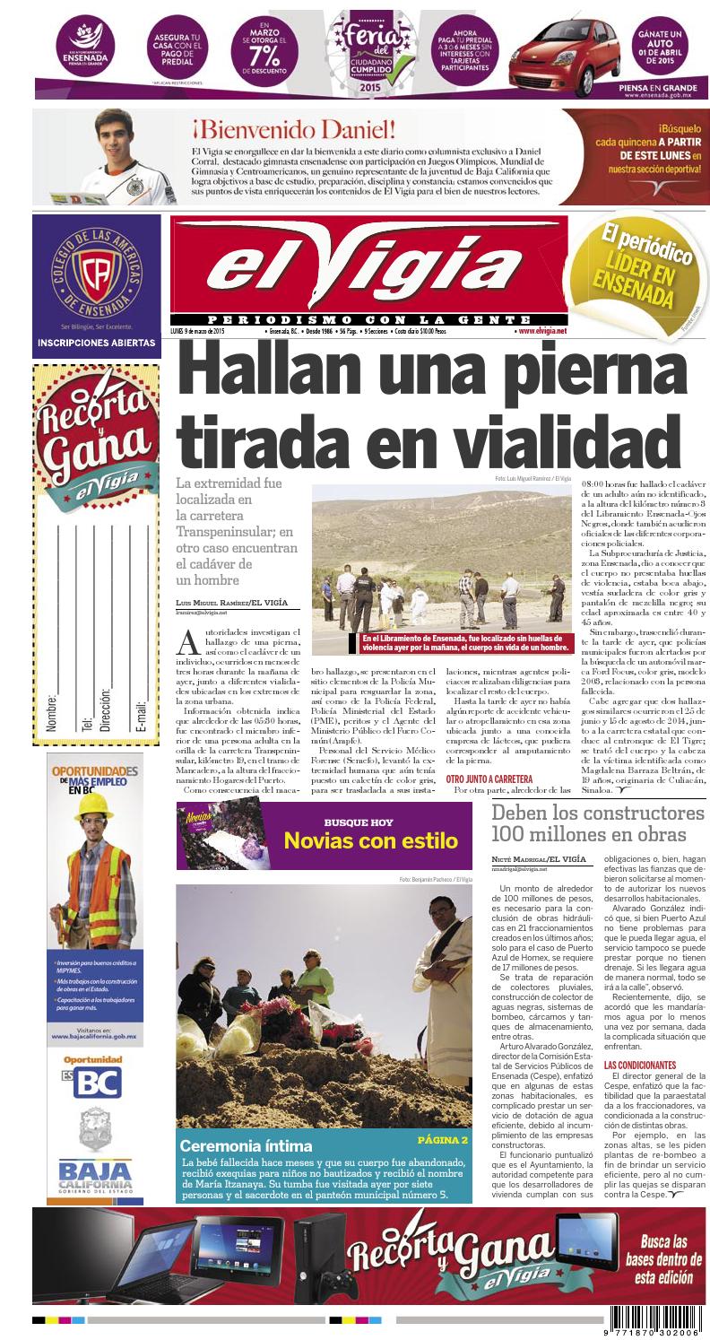 09 03 2015 edición impresa by Editorial El Vigia - Issuu