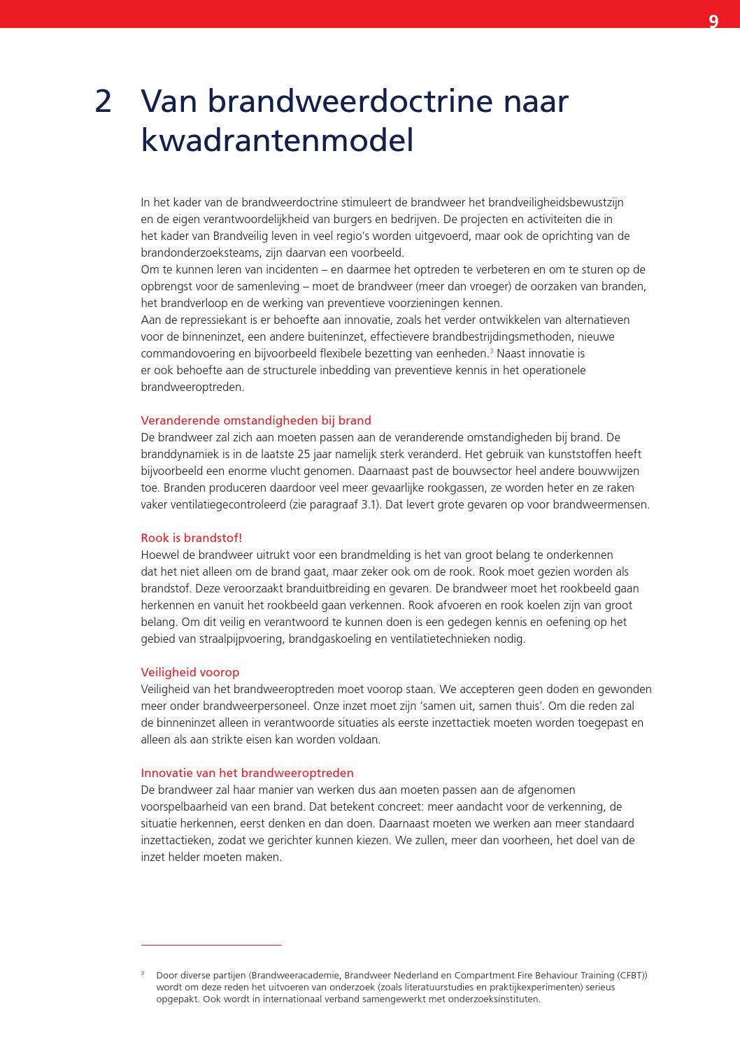 Kwadrantenmodel gebouwbrandbestrijding by Brandweer Nederland - Issuu