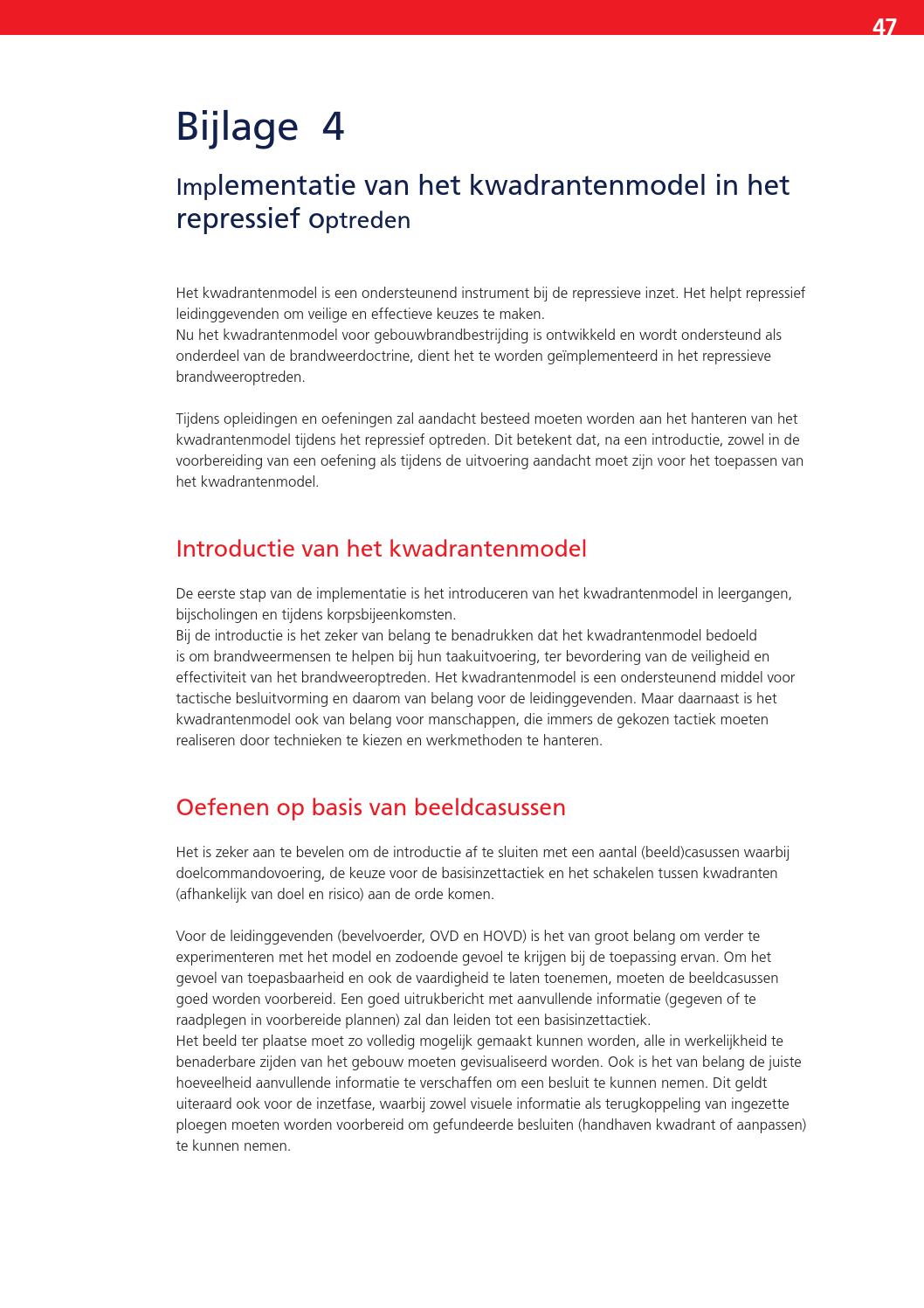 Kwadrantenmodel gebouwbrandbestrijding by Brandweer Nederland - Issuu