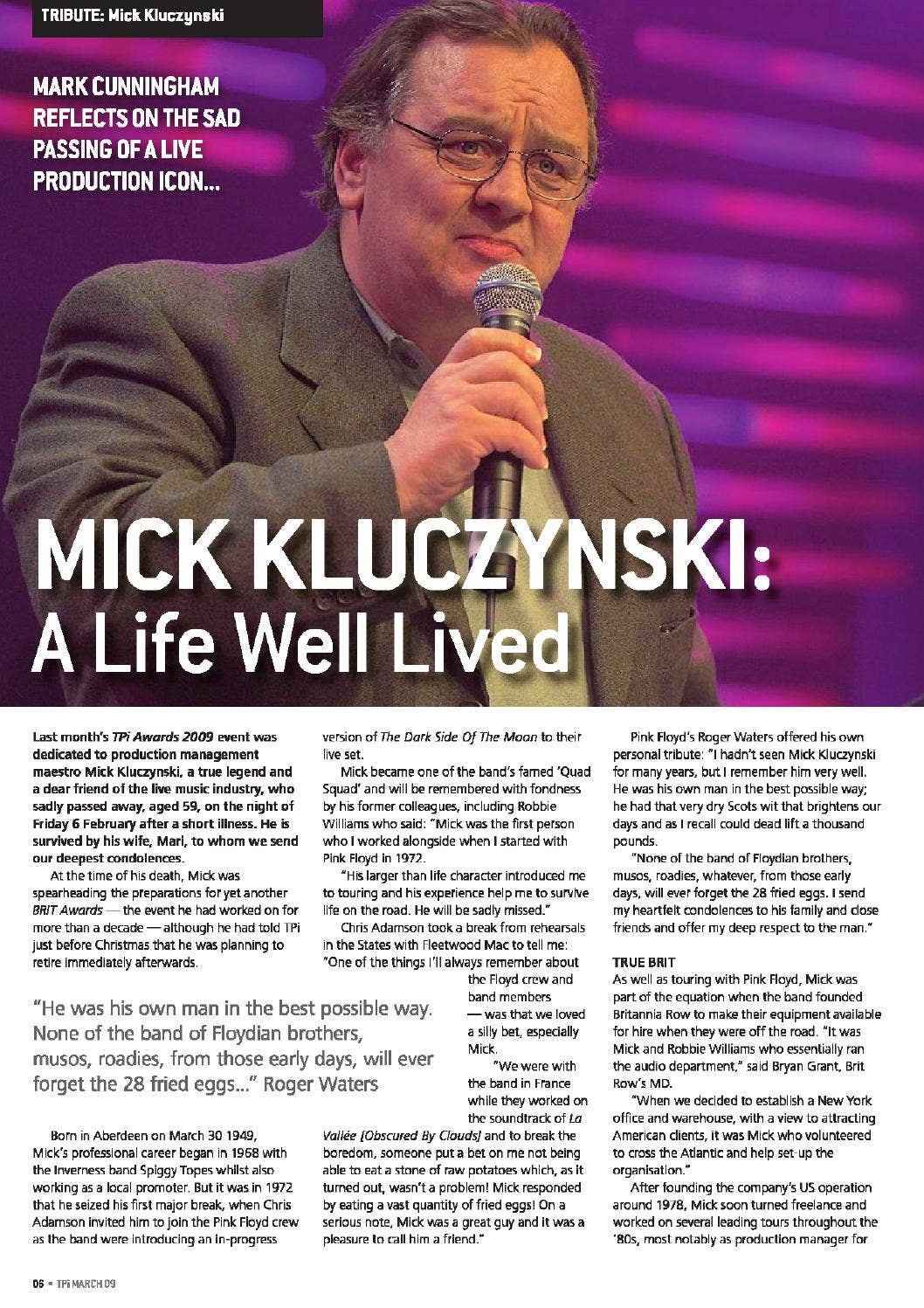 TPi 2009/03: MICK KLUCZYNSKI TRIBUTE by Mark Cunningham (groovehype) - Issuu