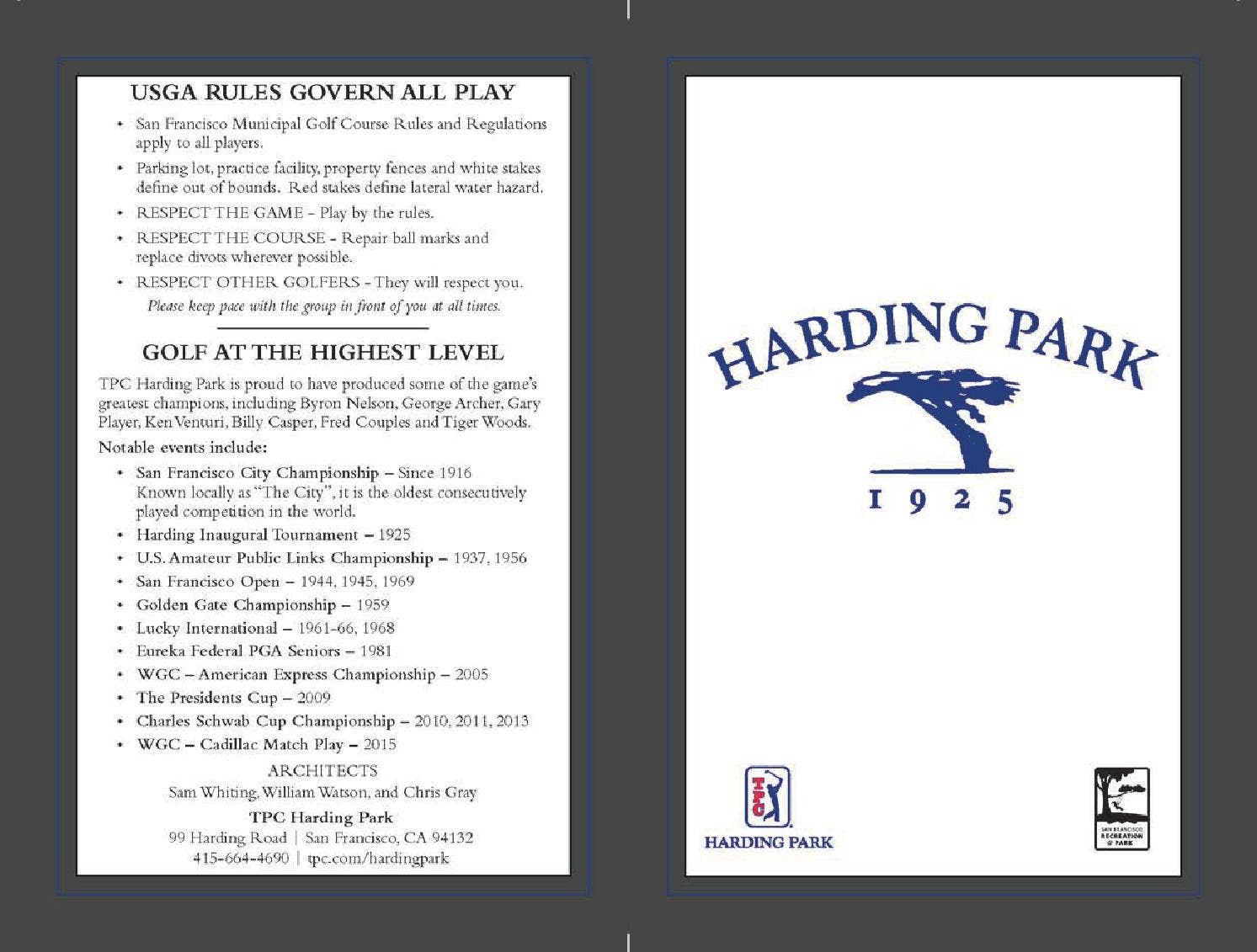 TPC Harding Park Scorecard by TPCNetwork - Issuu
