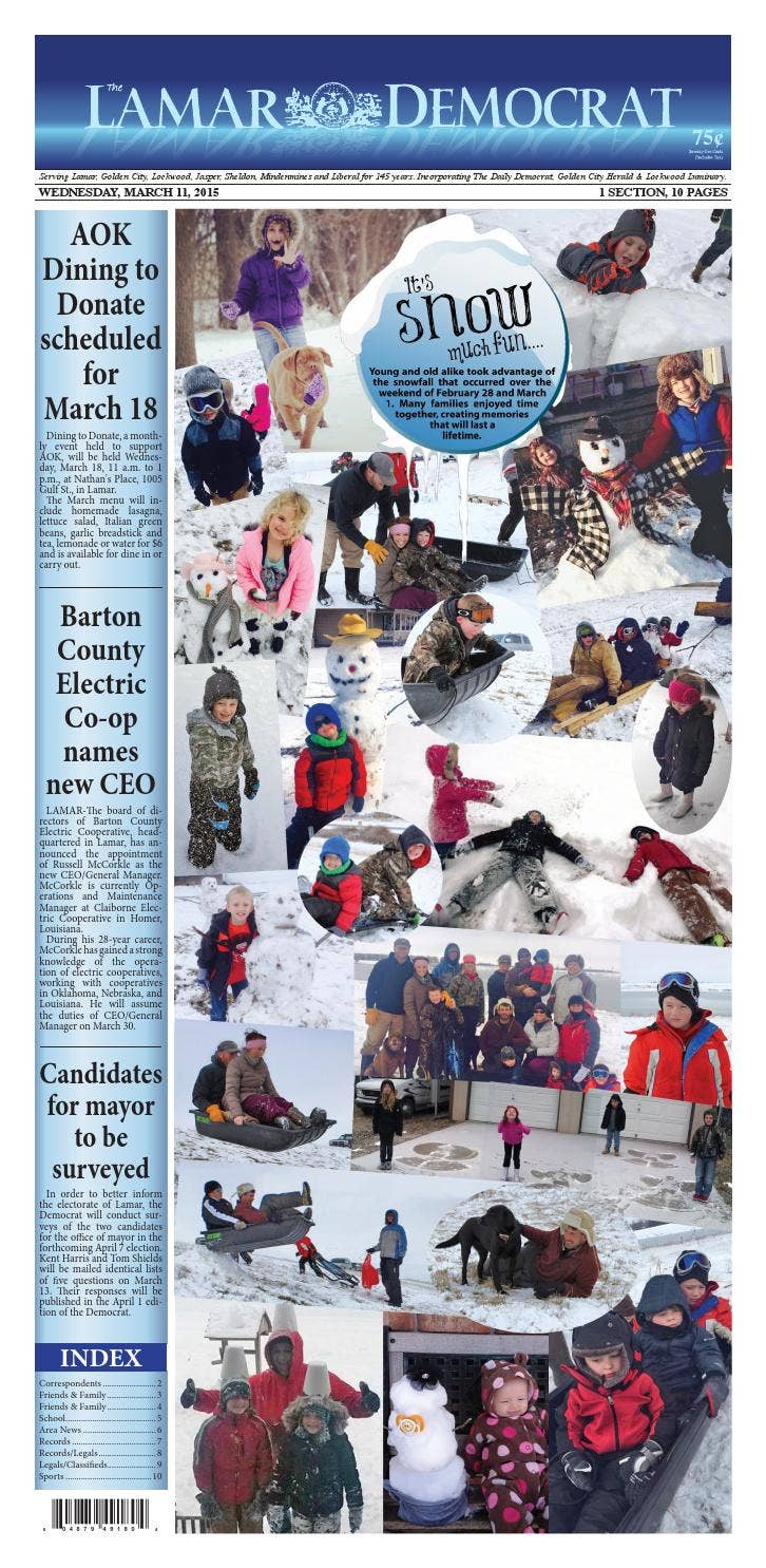 3-11-15 Lamar Democrat by Reaves & Williams Publishing Group - Issuu