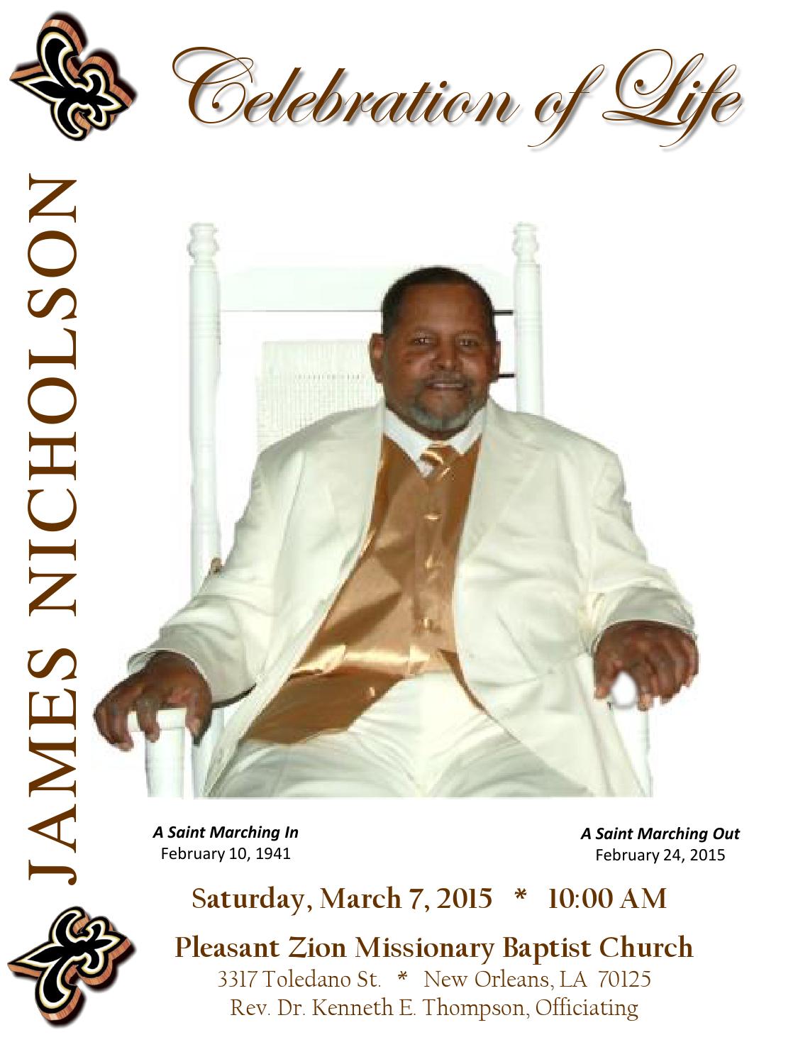 James Nicholson by Our Celebrations of Life - Issuu