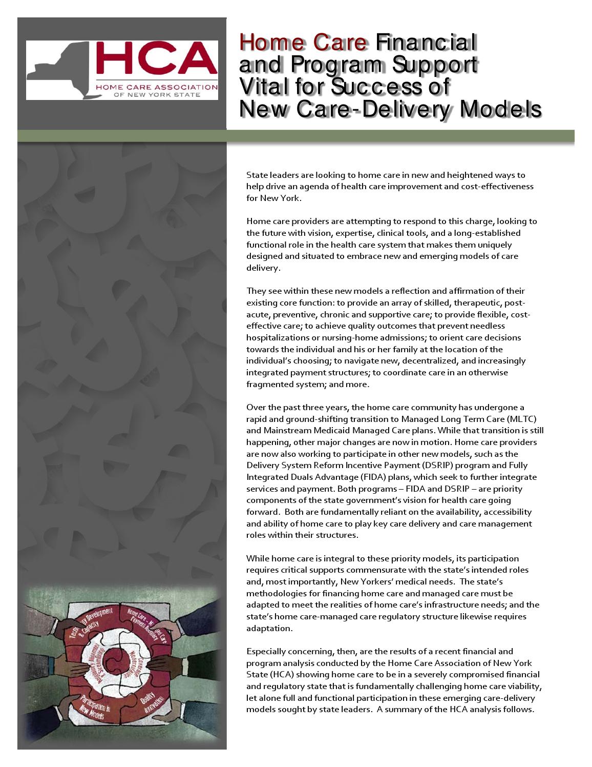 HCA's 2015 Financial Condition Report by Home Care Association of New ...