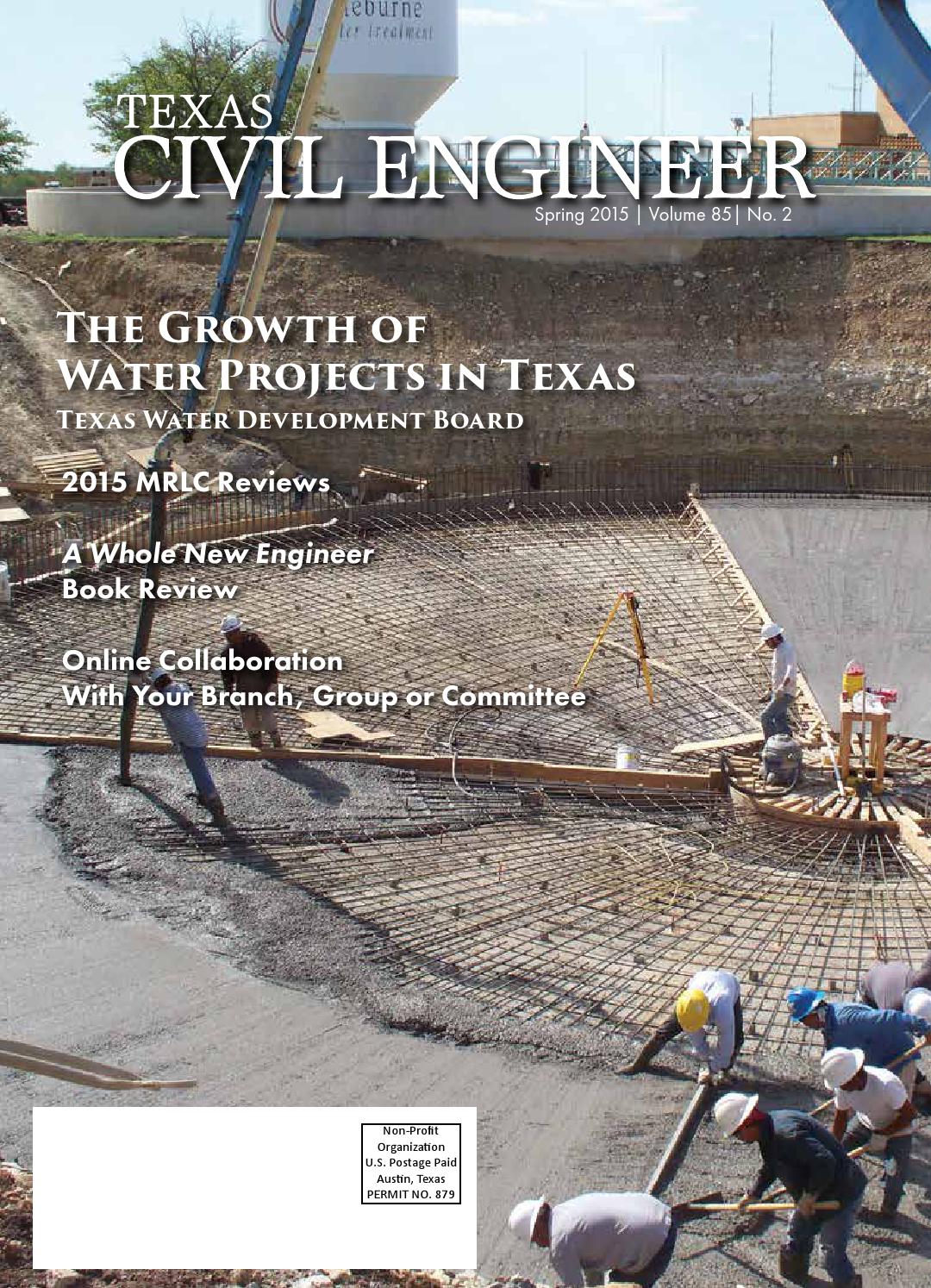 Texas Civil Engineer - Spring 2015 | Vol. 85 | No. 2 by TexasASCE - Issuu