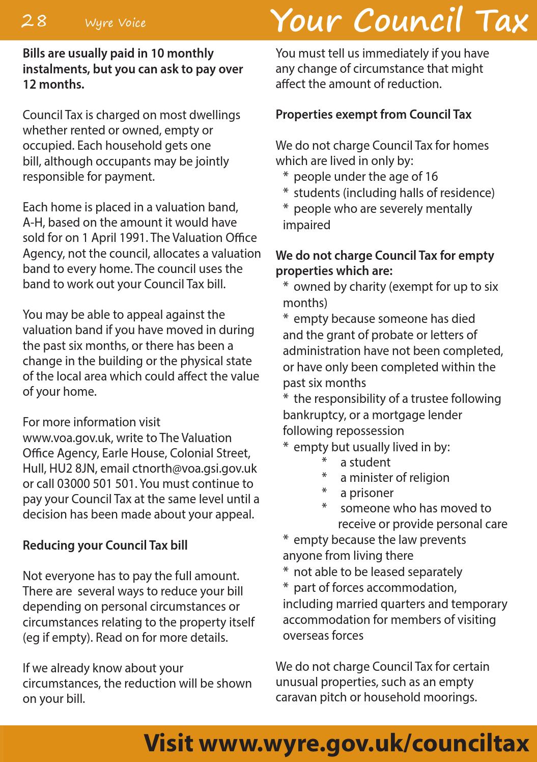 Council tax leaflet 2015 16 by Wyre Council - Issuu