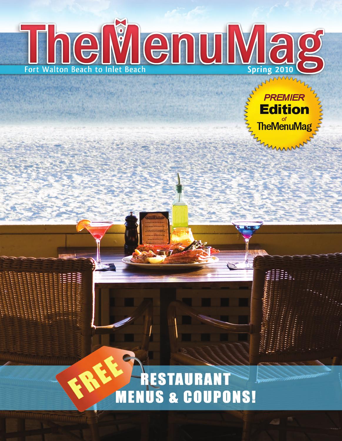 Destin Menu Mag Spring 2010 - FIRST ISSUE by The Menu Mag - Issuu