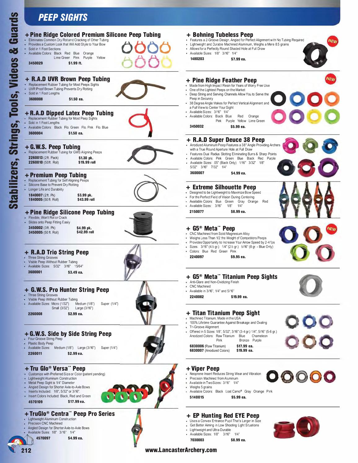 G5 Meta Pro Peep Pink Large Hunter 1/4" Boogschieten Sport en vakantie