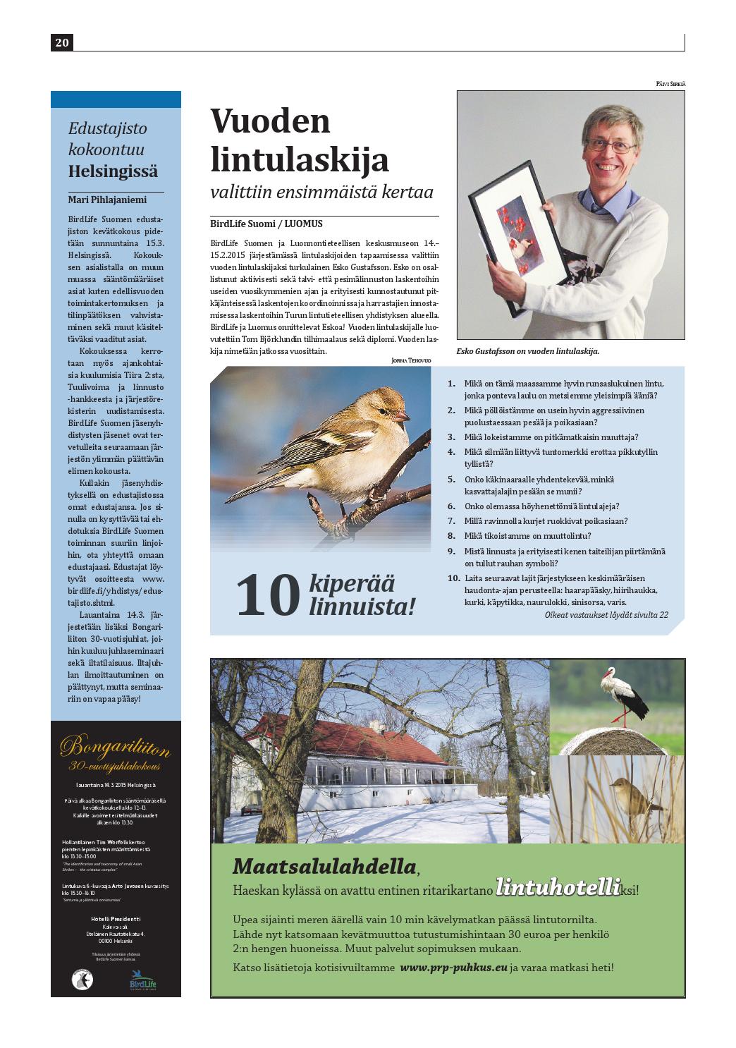 Tiira 1/2015 by BirdLife Suomi - Issuu