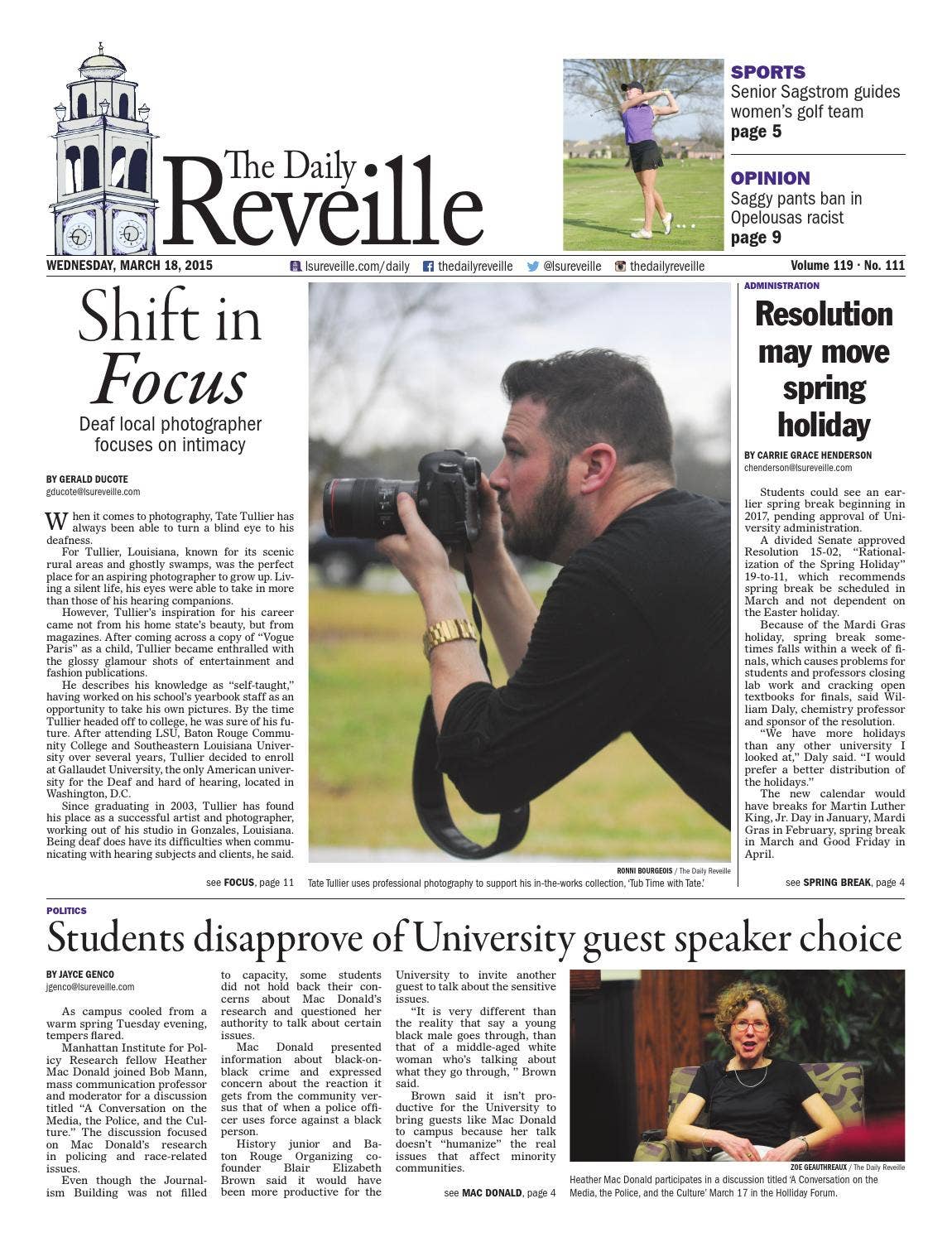 The Daily Reveille - March 18, 2015 by Reveille - Issuu