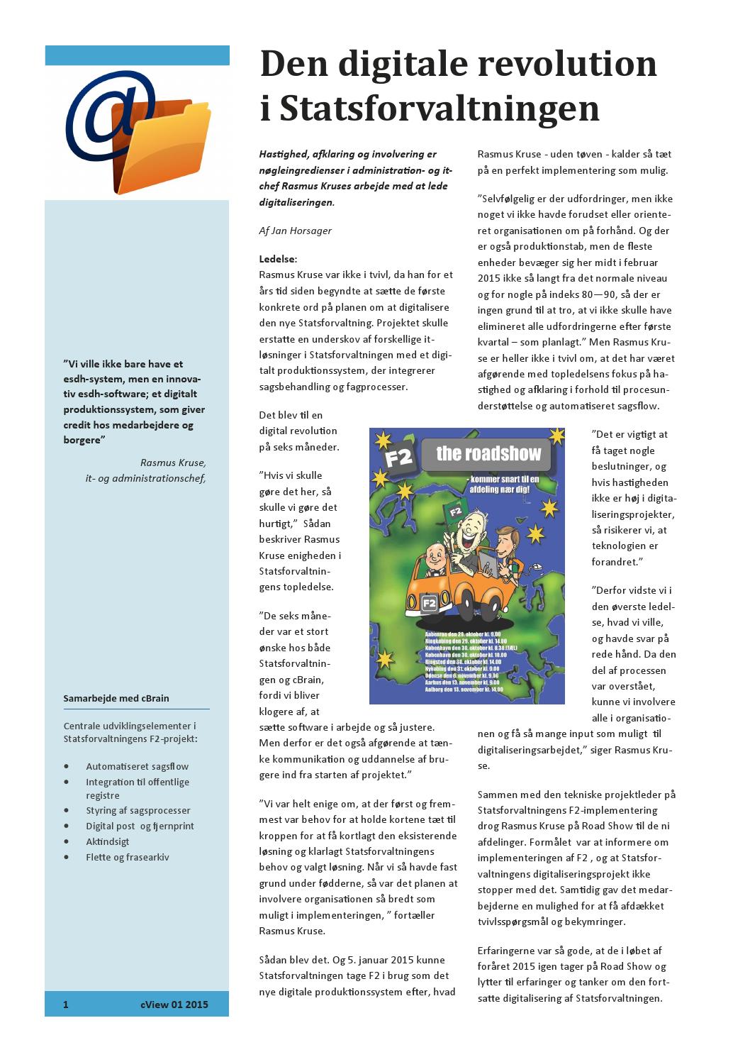 Den digitale revolution i statsforvaltningen by cBrain - Issuu