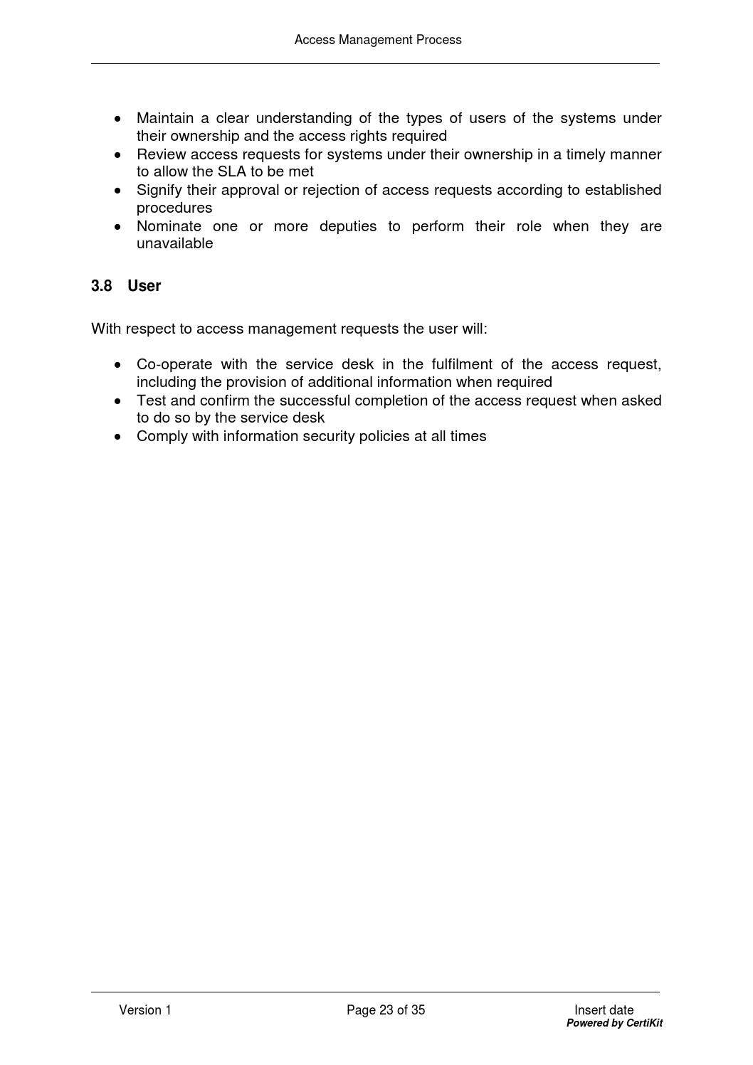 Itilso0102 access management process by CertiKit Limited - Issuu