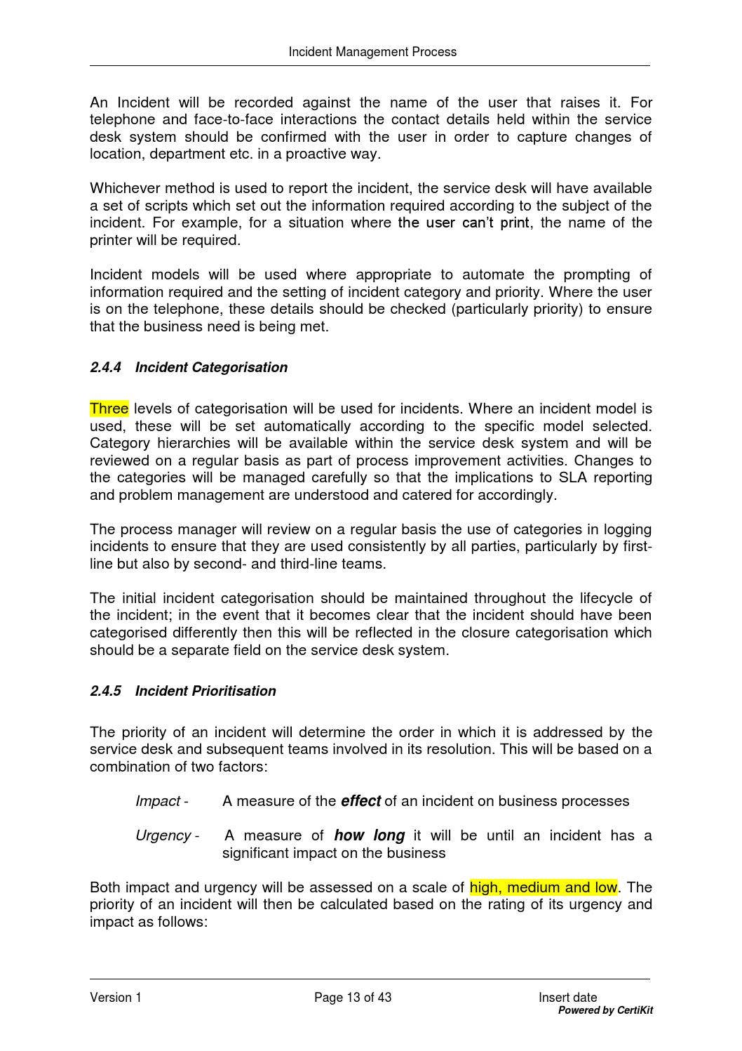 Itilso0302 incident management process by CertiKit Limited - Issuu
