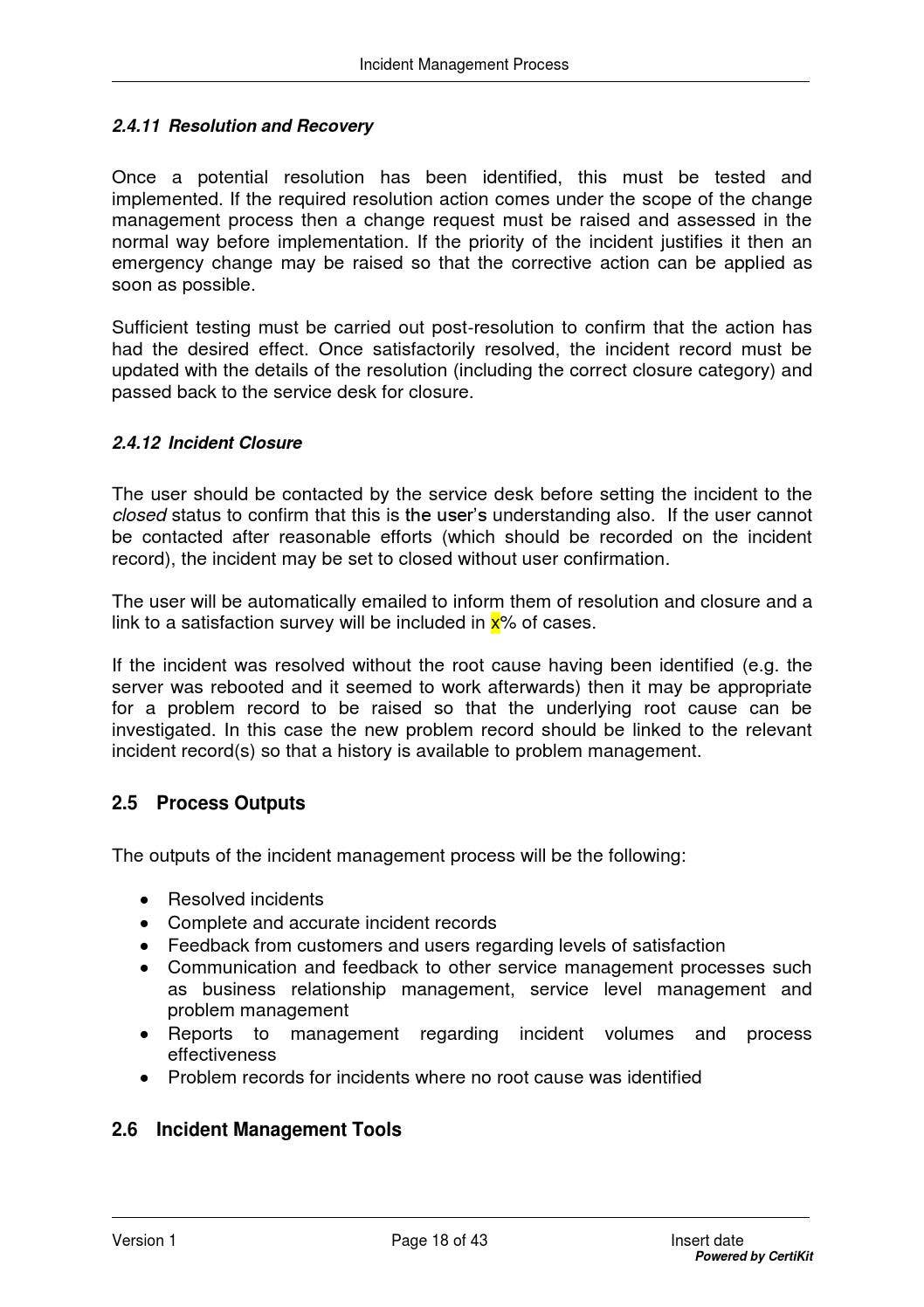 Itilso0302 incident management process by CertiKit Limited - Issuu