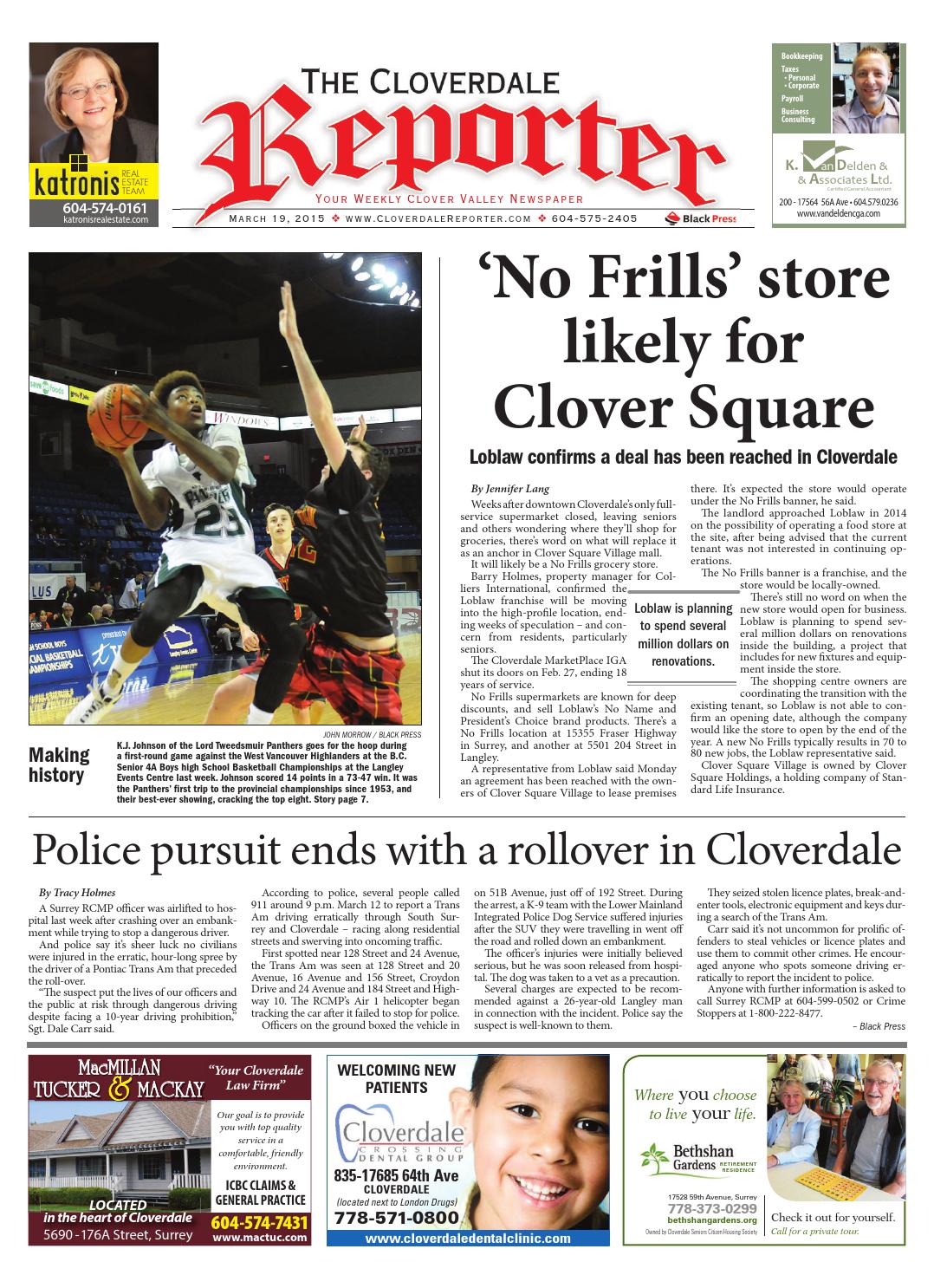 Cloverdale Reporter, March 19, 2015 by Black Press Media Group - Issuu