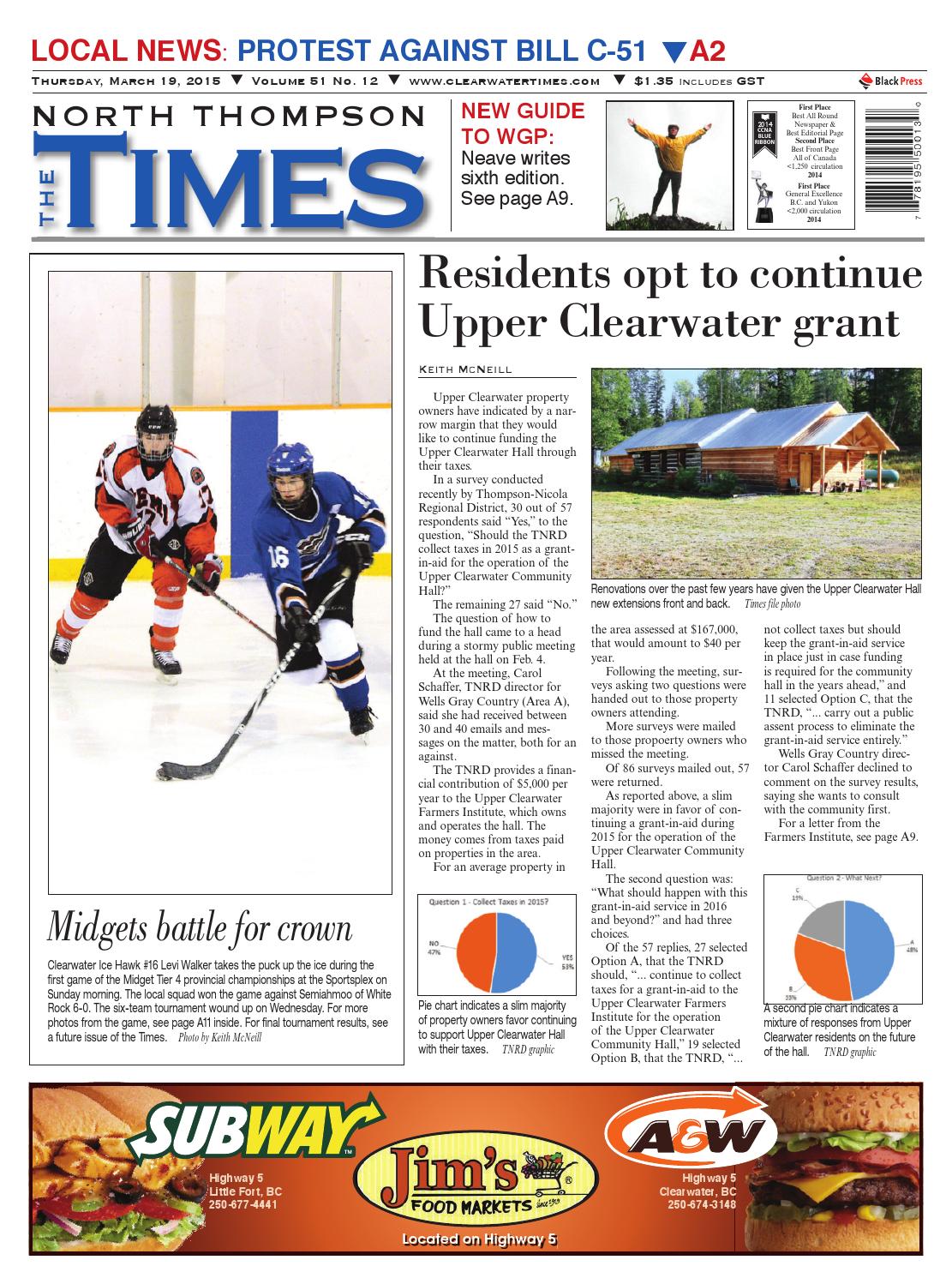 Clearwater Times, March 19, 2015 by Black Press Media Group - Issuu