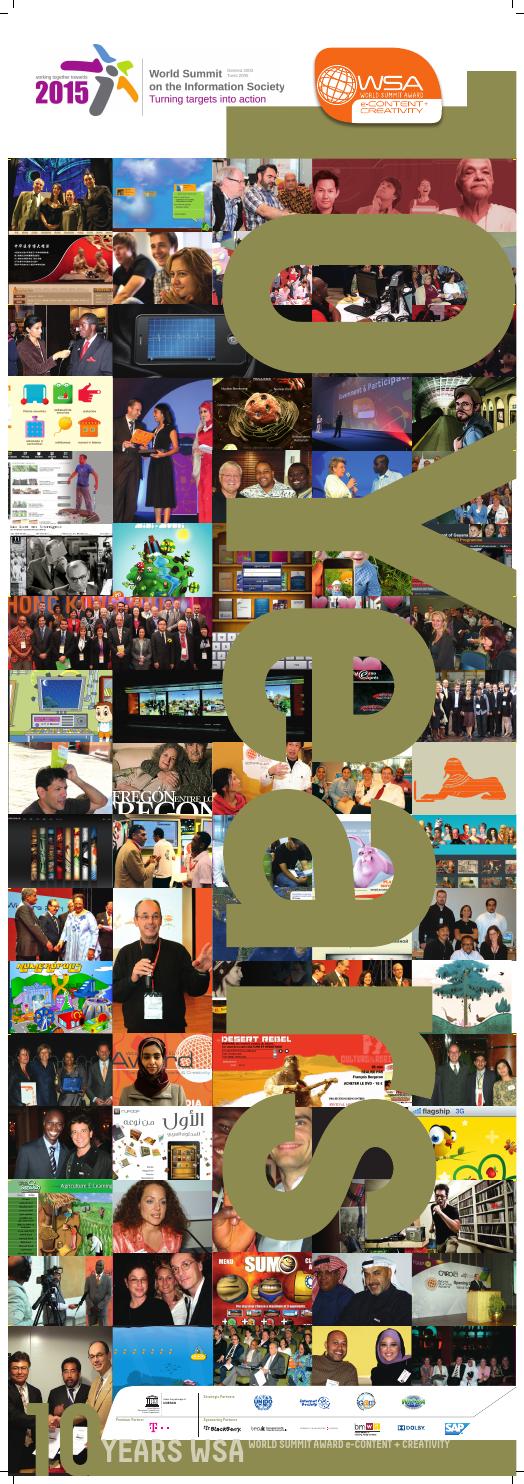 10 years of wsa poster and wsis 10 flyer by World Summit Award - Issuu
