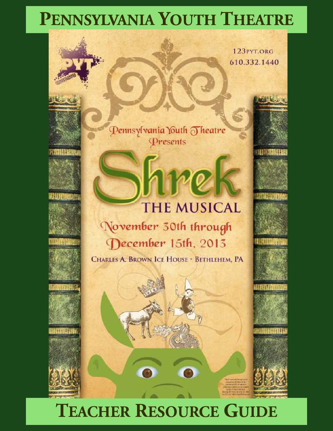 Shrek the musical teacher resource guide by Stuart Campbell - Issuu
