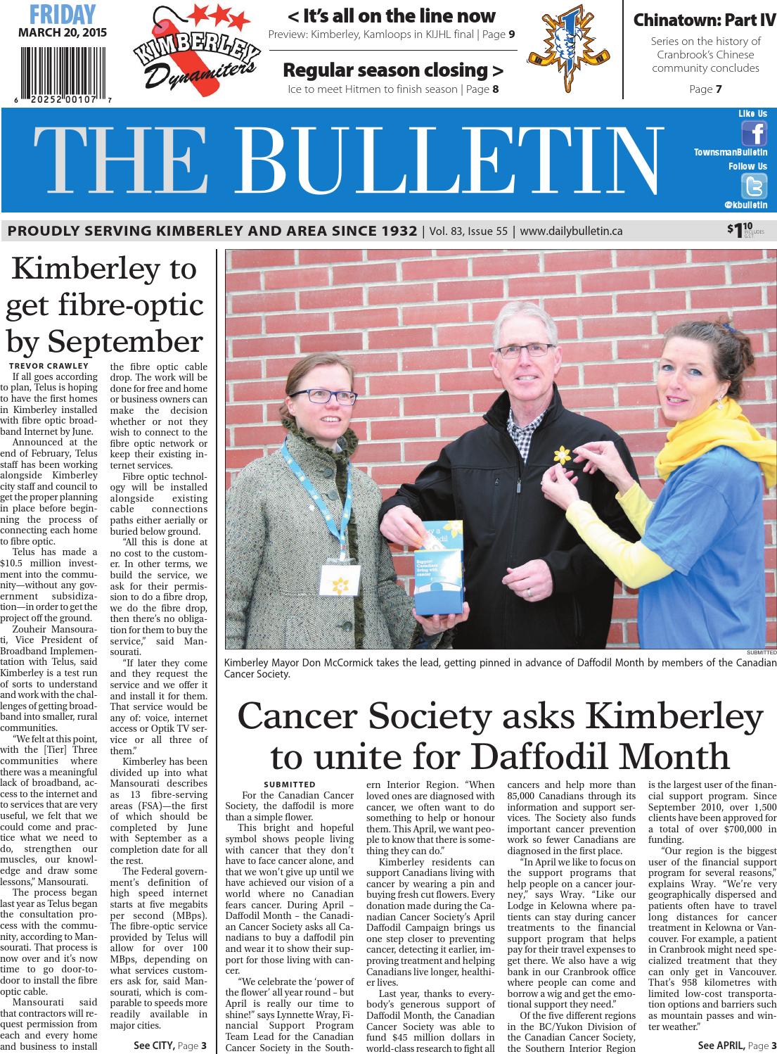 Kimberley Daily Bulletin, March 20, 2015 by Black Press Media Group - Issuu