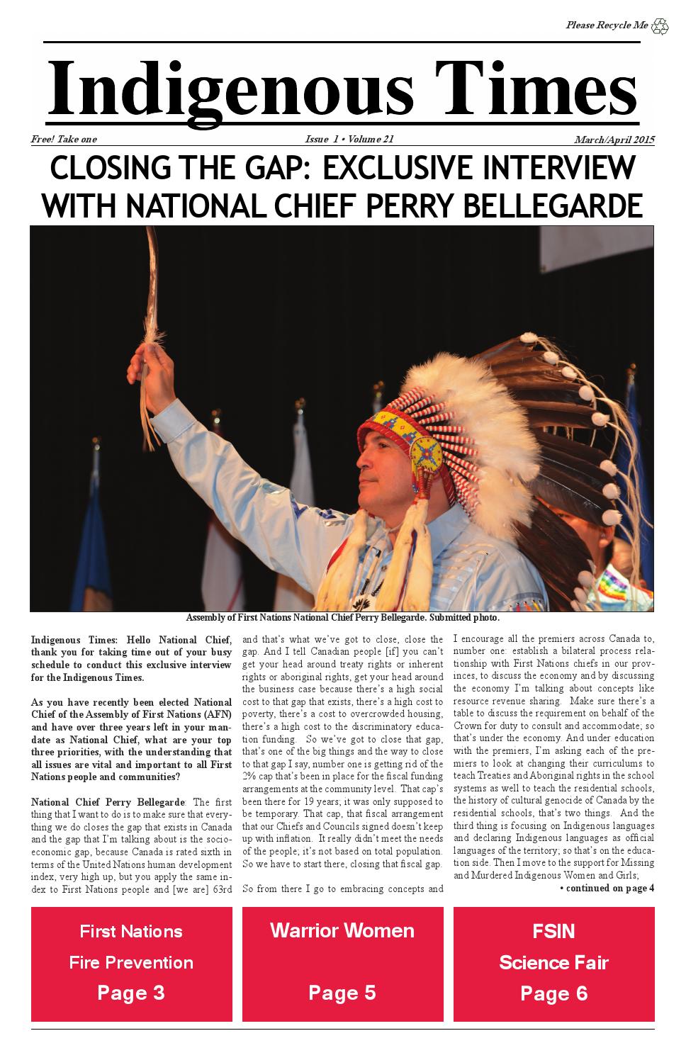MARCH/APRIL 2015 EDITION by Indigenous Times - Issuu