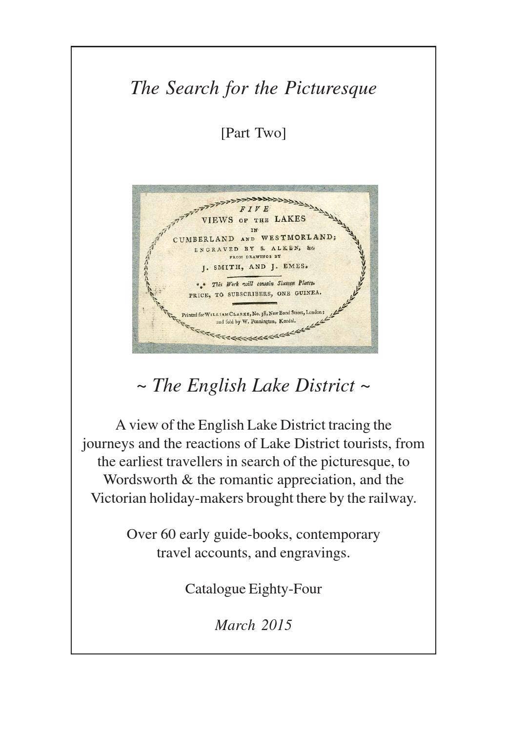 Catalogue 84 - March 2015 - Wordsworth & the English Lake District by ...