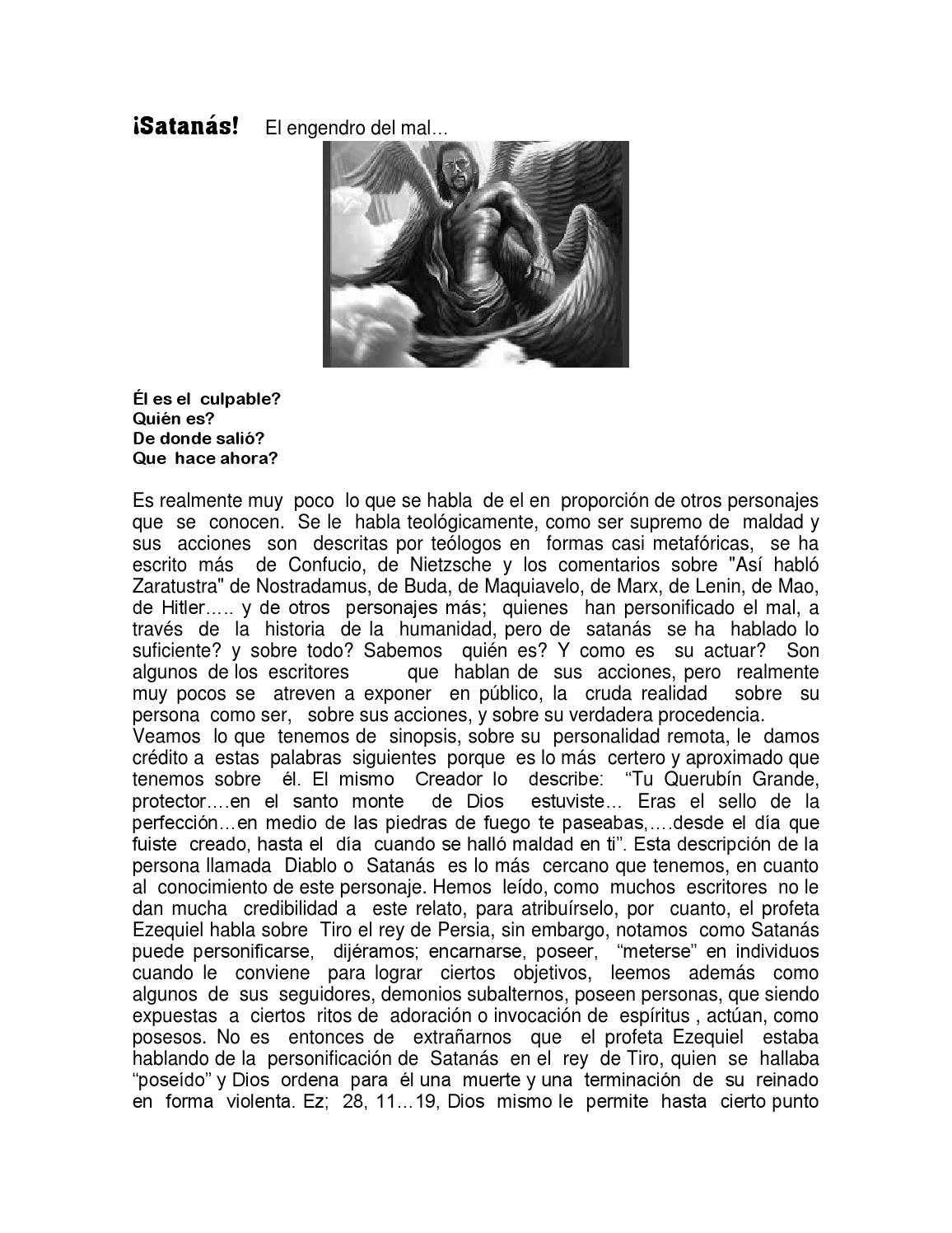 Satanás el engendro del mal by Josef Gonzalez - Issuu