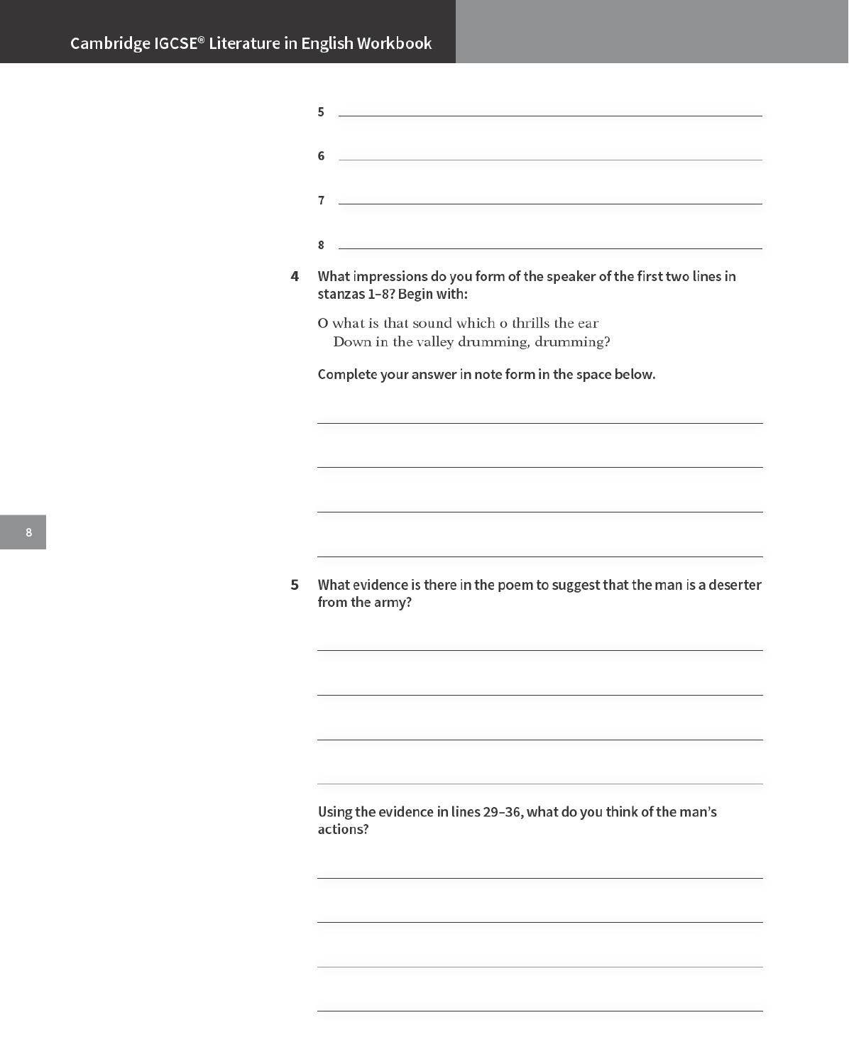 Preview Cambridge IGCSE Literature In English Workbook by Cambridge ...